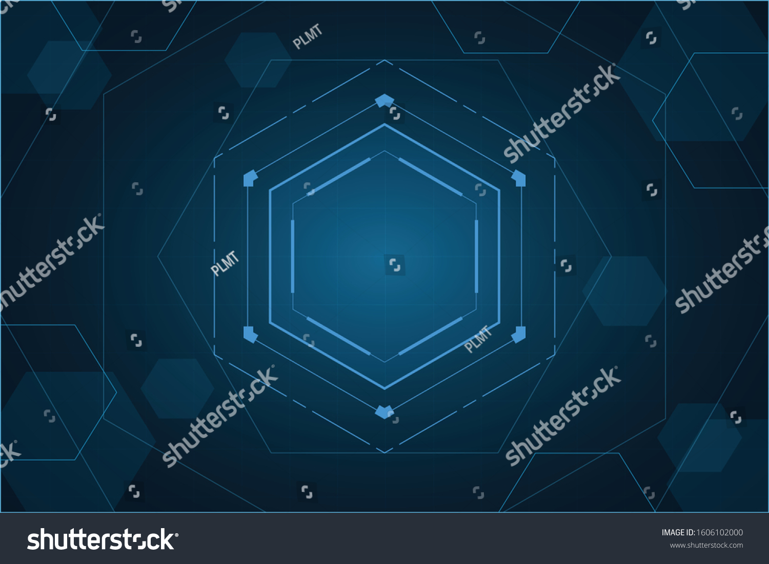 Vector Sci Fi Hexagonal Futuristic Pattern Stock Vector (Royalty Free ...