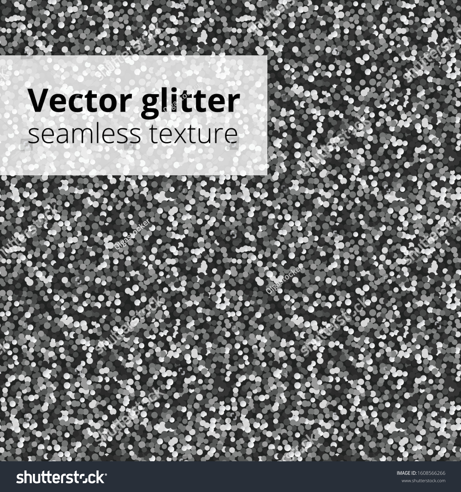 Silver Glitter Seamless Pattern Vector Shining Stock Vector Royalty