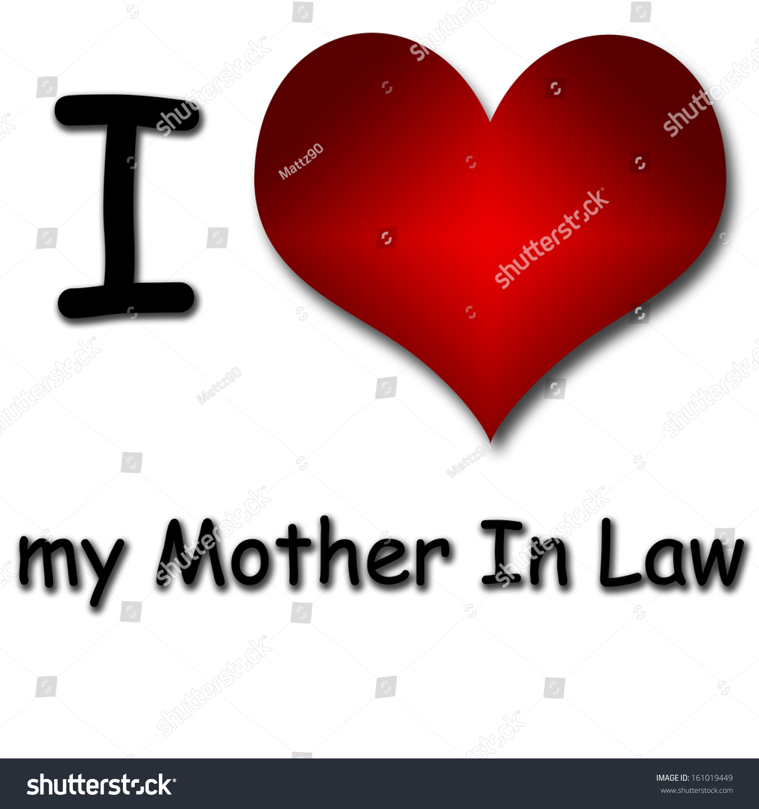 Love My Mother Law Funny Concept Stock Illustration 161019449 Shutterstock