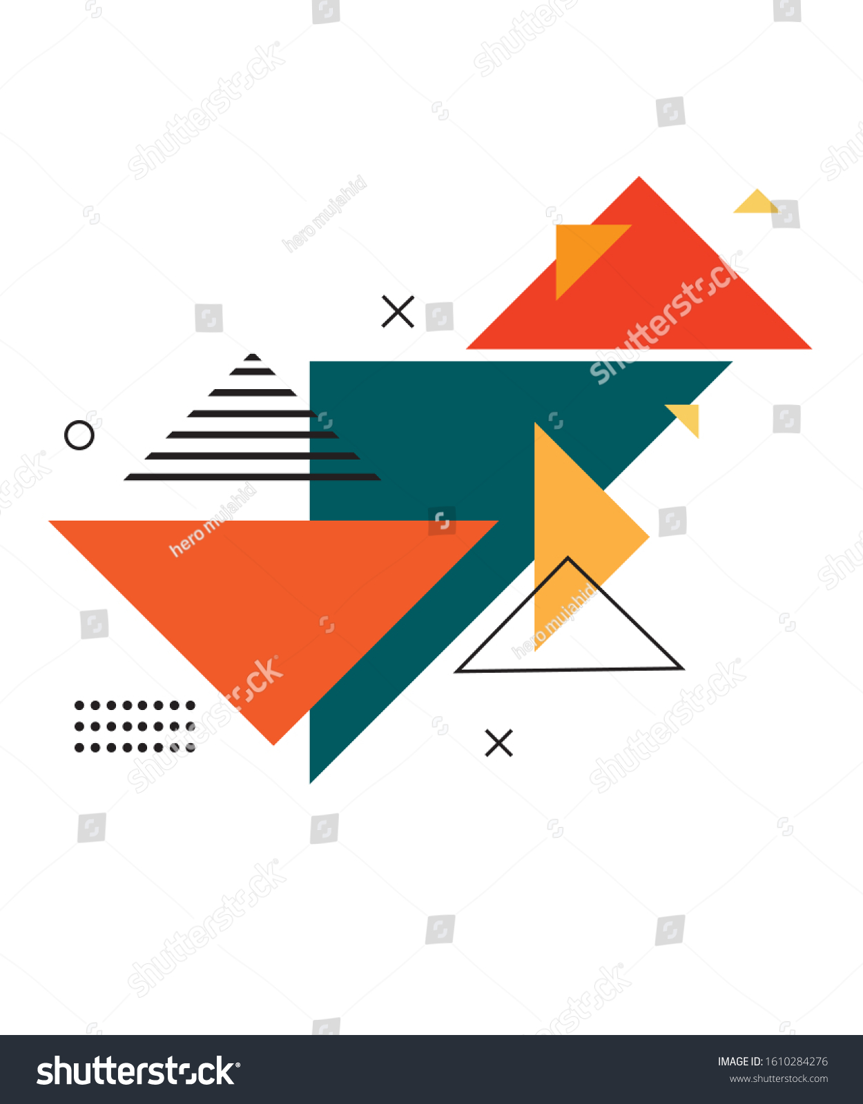 Abstract Colorful Geometric Isometric Background Vector Stock Vector