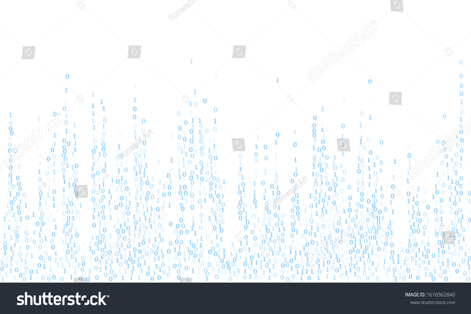 Blue Binary Code Cyber Background Hacker Stock Vector (Royalty Free ...