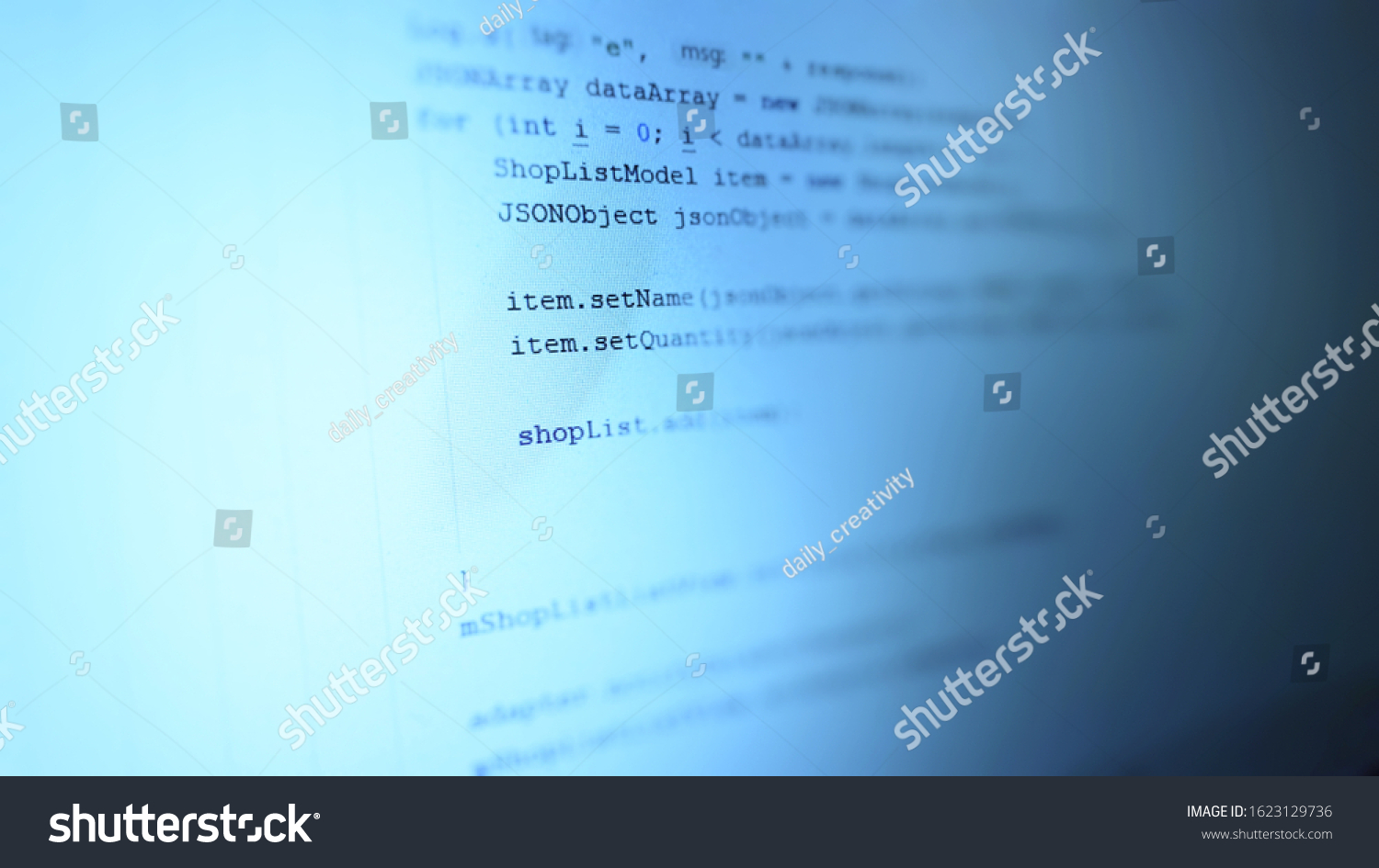 Mobile Development Application Source Code On Stock Photo 1623129736 ...