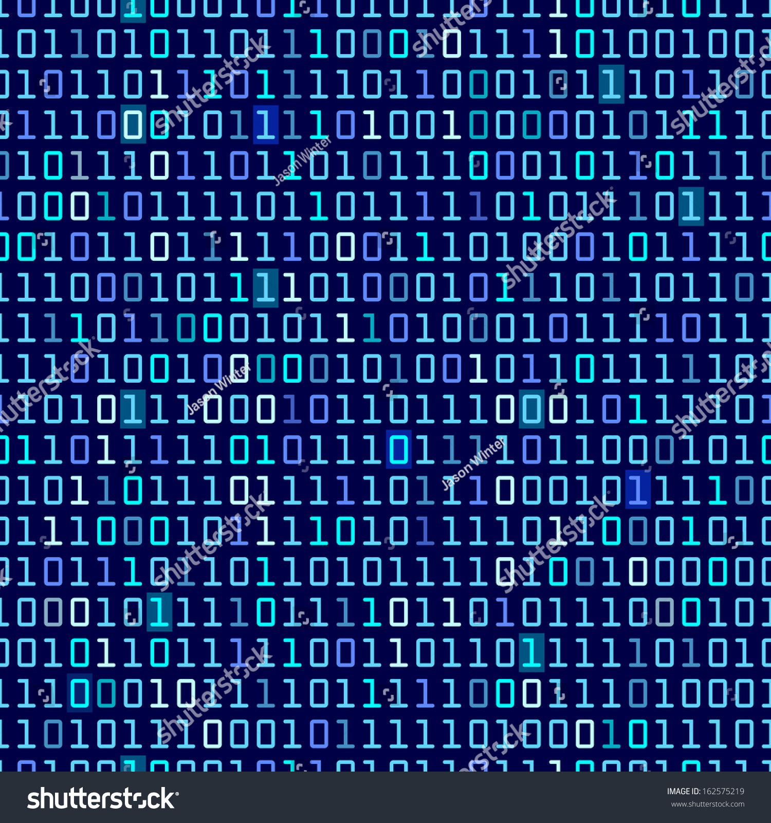 Blue Binary Computer Code Repeating Background 스톡 일러스트 162575219 ...