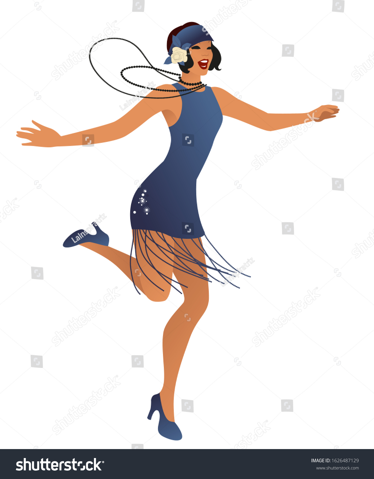 Funny Flapper Girl Wearing Vintage Style Stock Vector (Royalty Free ... Funny Flapper Girl Wearing Vintage Style Stock Vector (Royalty Free ...