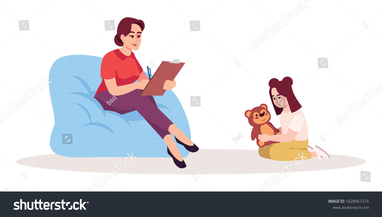 Child Therapy Session Semi Flat Rgb Stock Vector (Royalty Free ... Child Therapy Session Semi Flat Rgb Stock Vector (Royalty Free ...