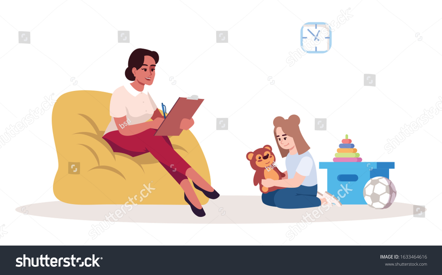 Child Therapy Session Semi Flat Rgb Stock Vector (Royalty Free ... Child Therapy Session Semi Flat Rgb Stock Vector (Royalty Free ...