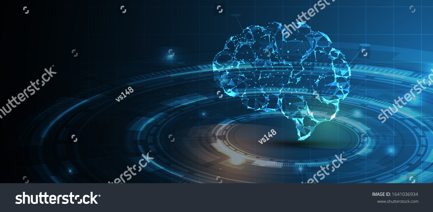 Abstract Artificial Intelligence Cloud Computing Machine Stock Vector ...