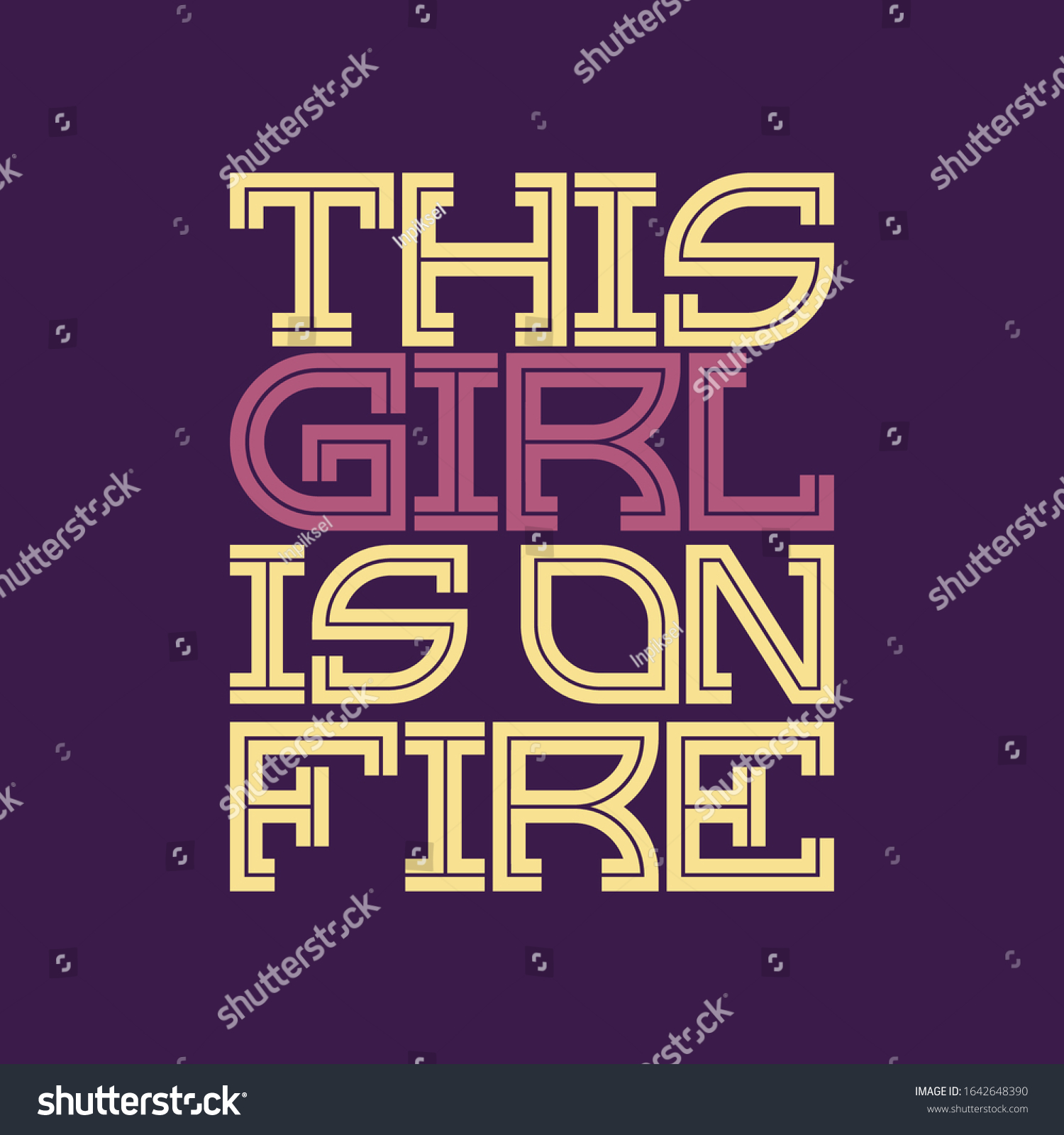 Vector Illustration Simple Style Handlettering Phrase Stock Vector