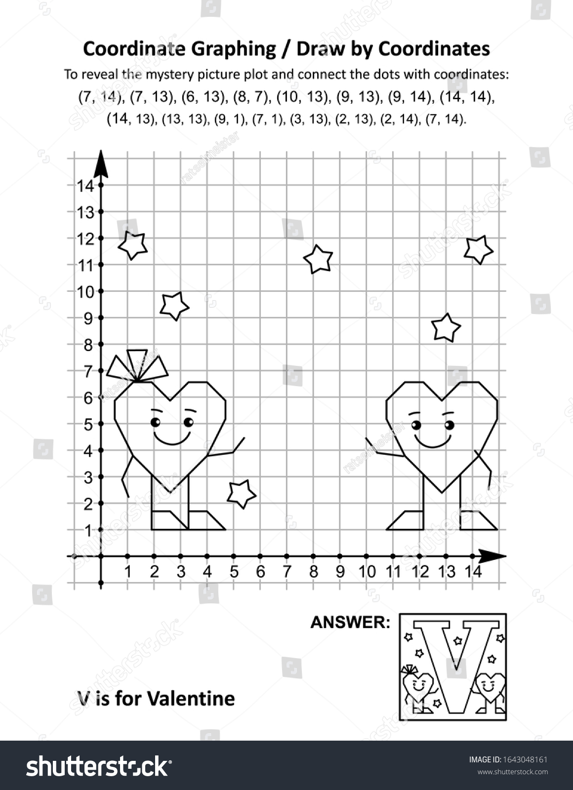 Coordinate Graphing Draw By Coordinates Math Stock Illustration ...