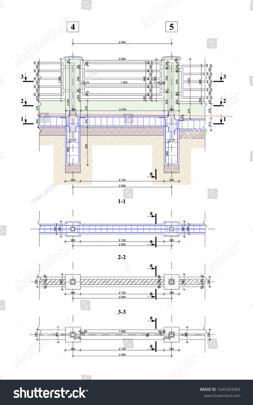 Detailed Architectural Metal Brick Fence Plan Stock Vector (Royalty ... Detailed Architectural Metal Brick Fence Plan Stock Vector (Royalty ...