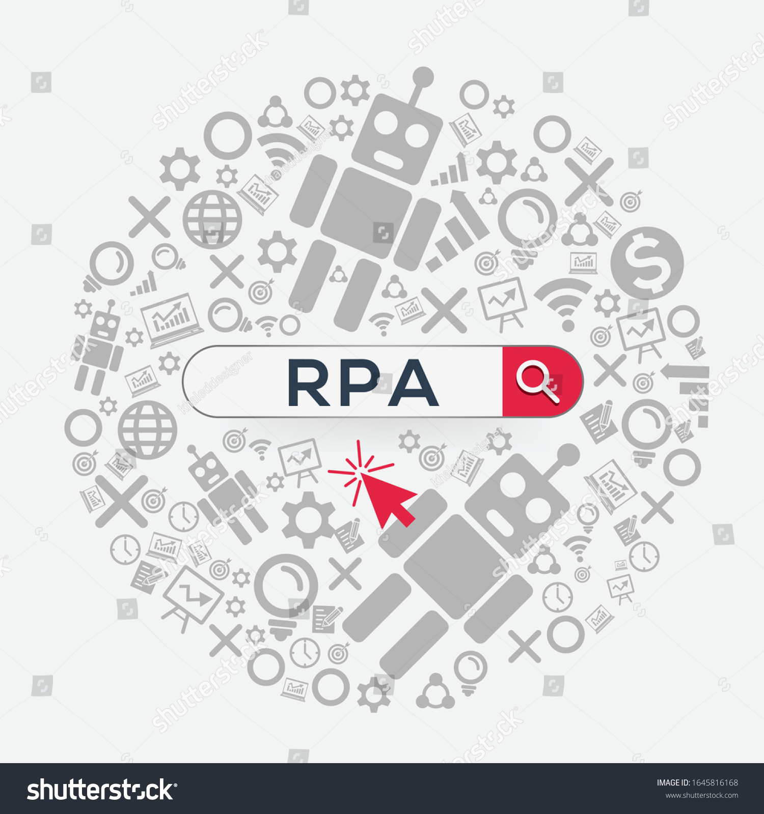 Rpa Mean Robotic Process Automation Word Stock Vector (Royalty Free) 1645816168 | Shutterstock