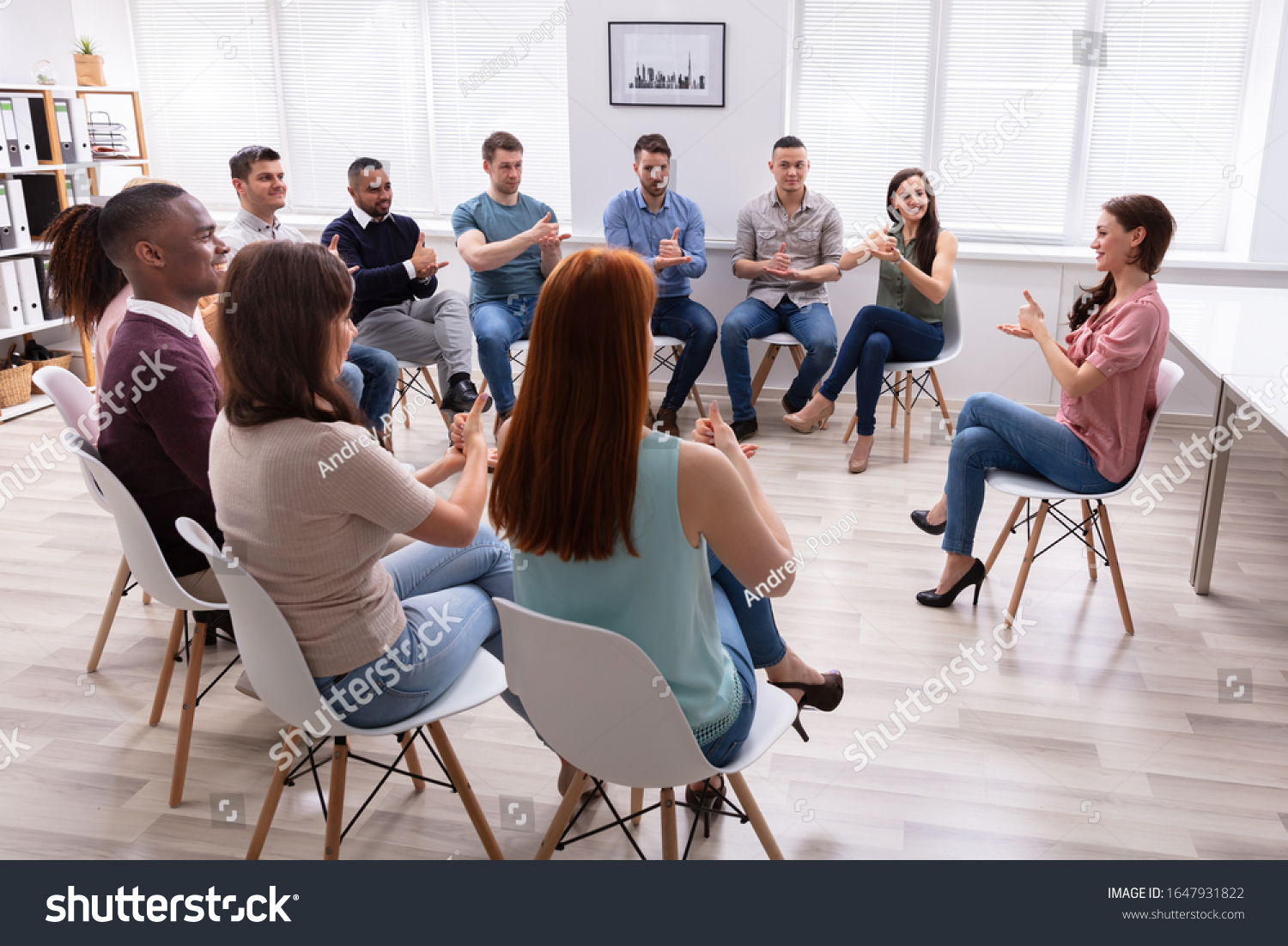 Group Young People Learning Deaf Gesture Stock Photo 1647931822 ... Group Young People Learning Deaf Gesture Stock Photo 1647931822 ...