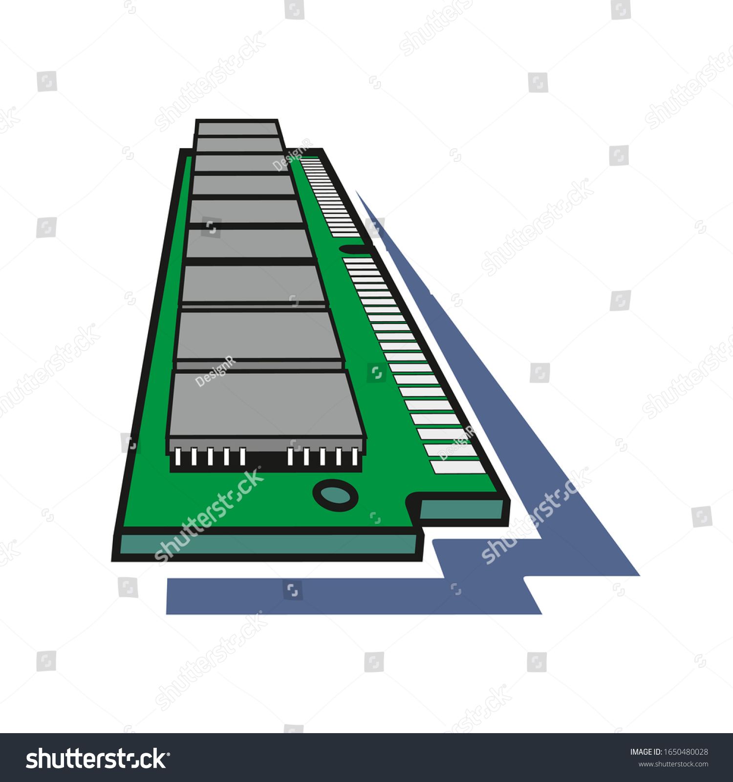 Random Access Memory On White Background Stock Vector Royalty Free 3805