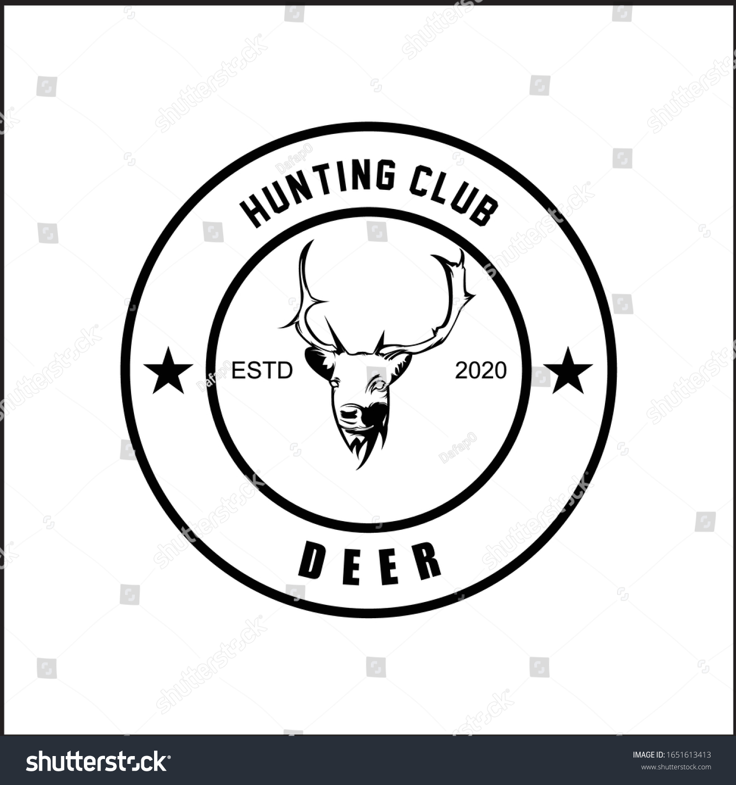 Deer Logo Design Vector Illustration Stock Vector Royalty Free
