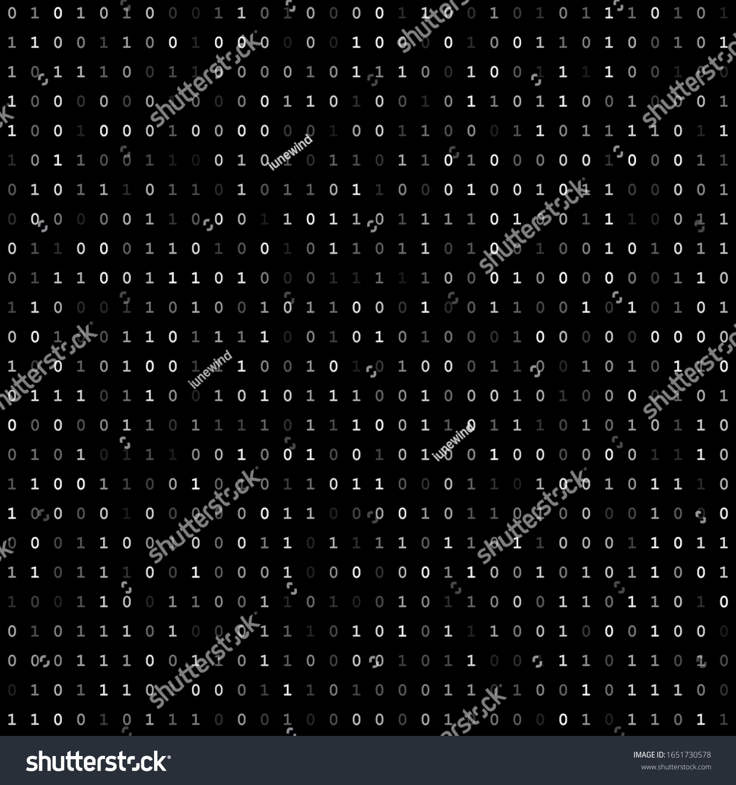 Black Screen Computer Binary Code Program 库存矢量图（免版税）1651730578 Shutterstock