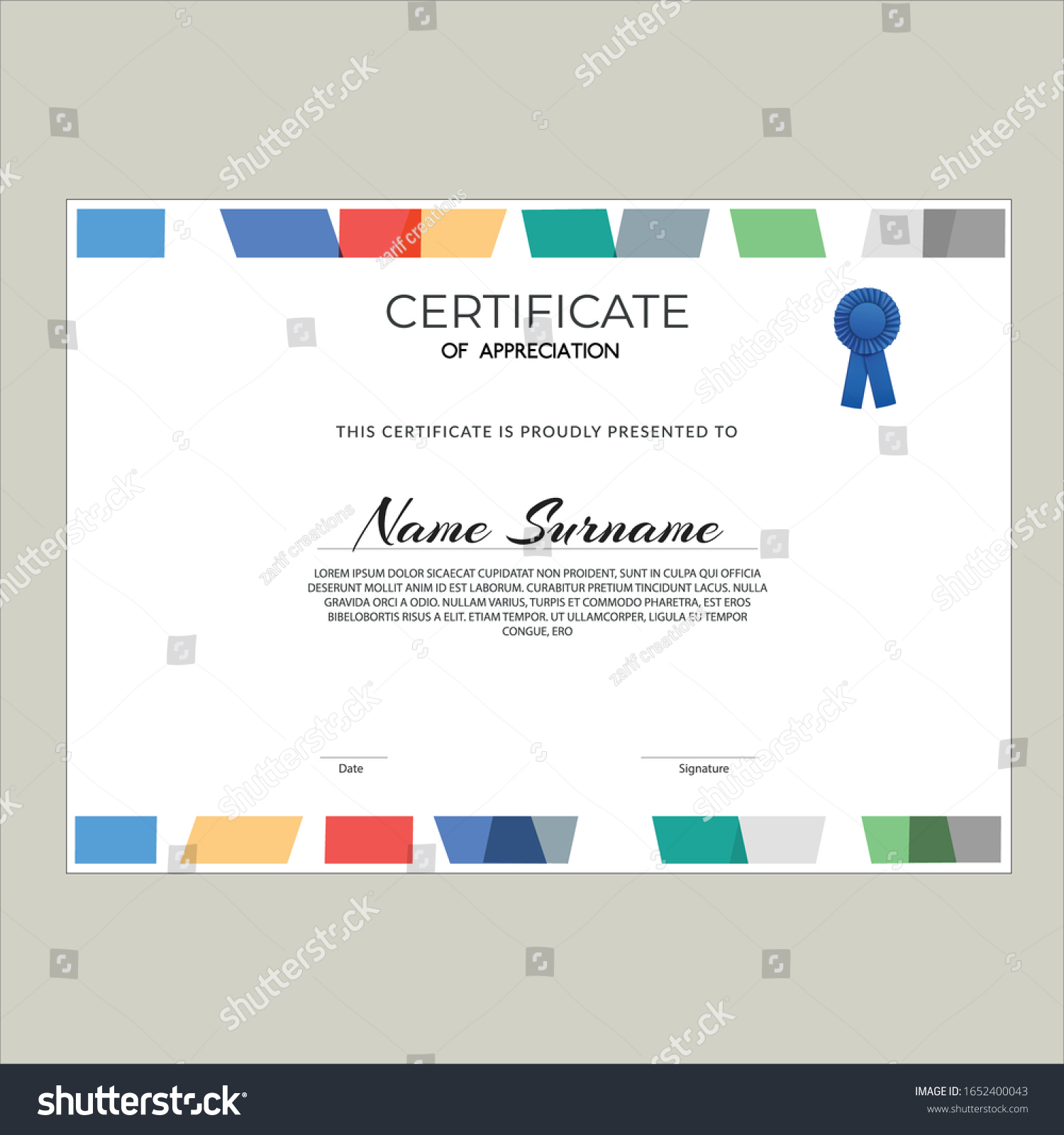 Best Elegant Appreciation Certificate Template Stock Vector (Royalty ... Best Elegant Appreciation Certificate Template Stock Vector (Royalty ...