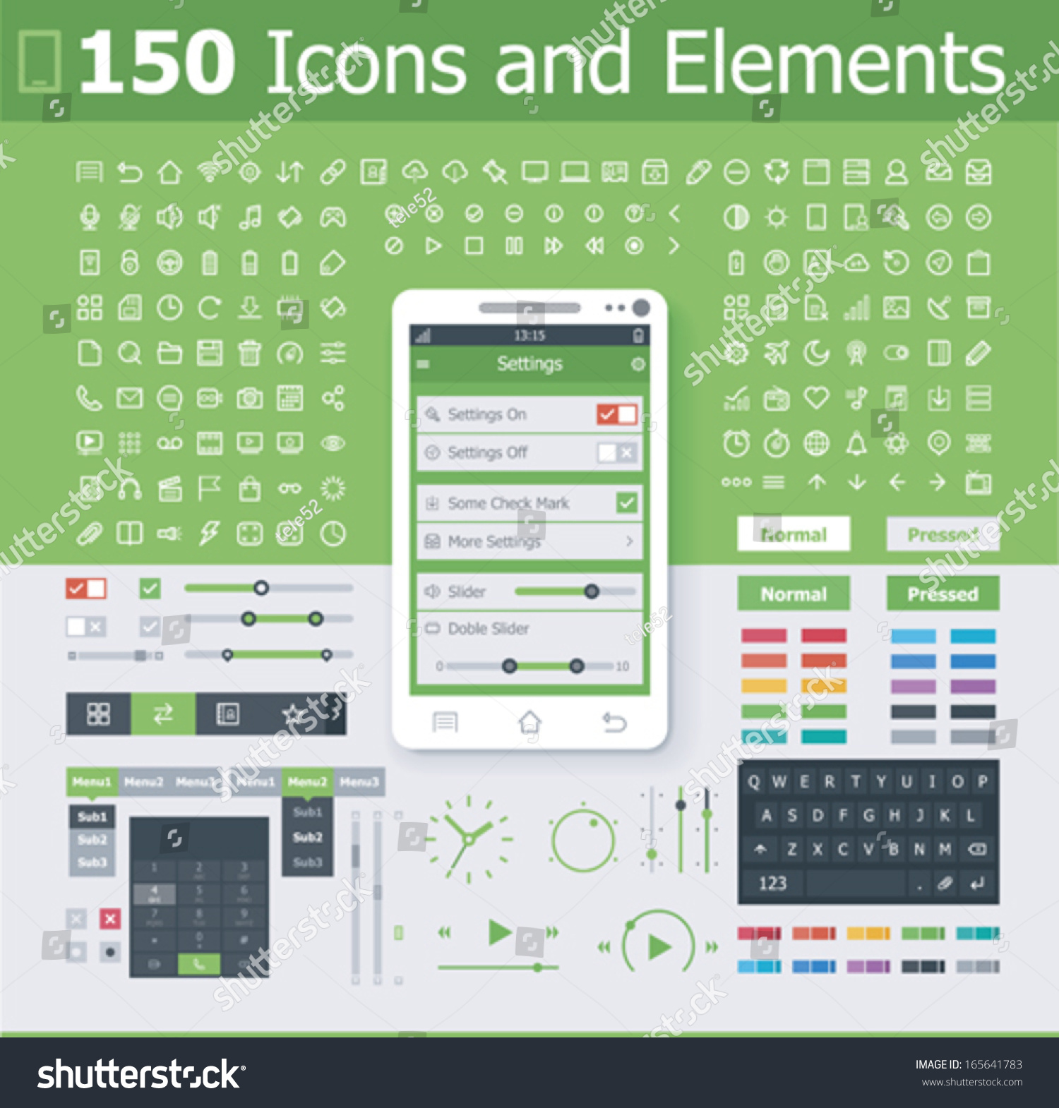 Vector Operating System Interface Elements Icon Stock Vector (Royalty ...