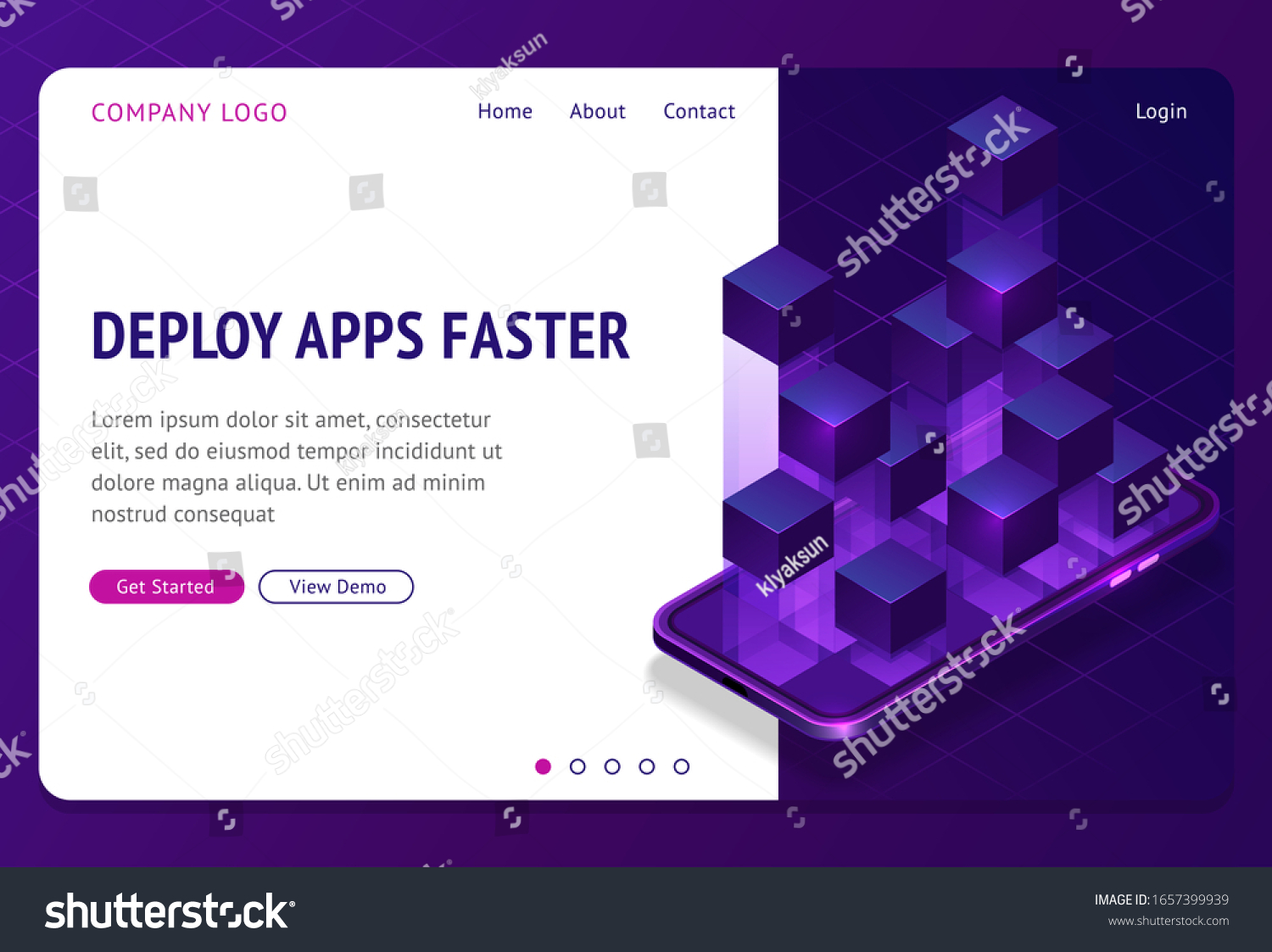 Deploy Apps Faster Isometric Landing Page Stock Vector (Royalty Free ... Deploy Apps Faster Isometric Landing Page Stock Vector (Royalty Free ...