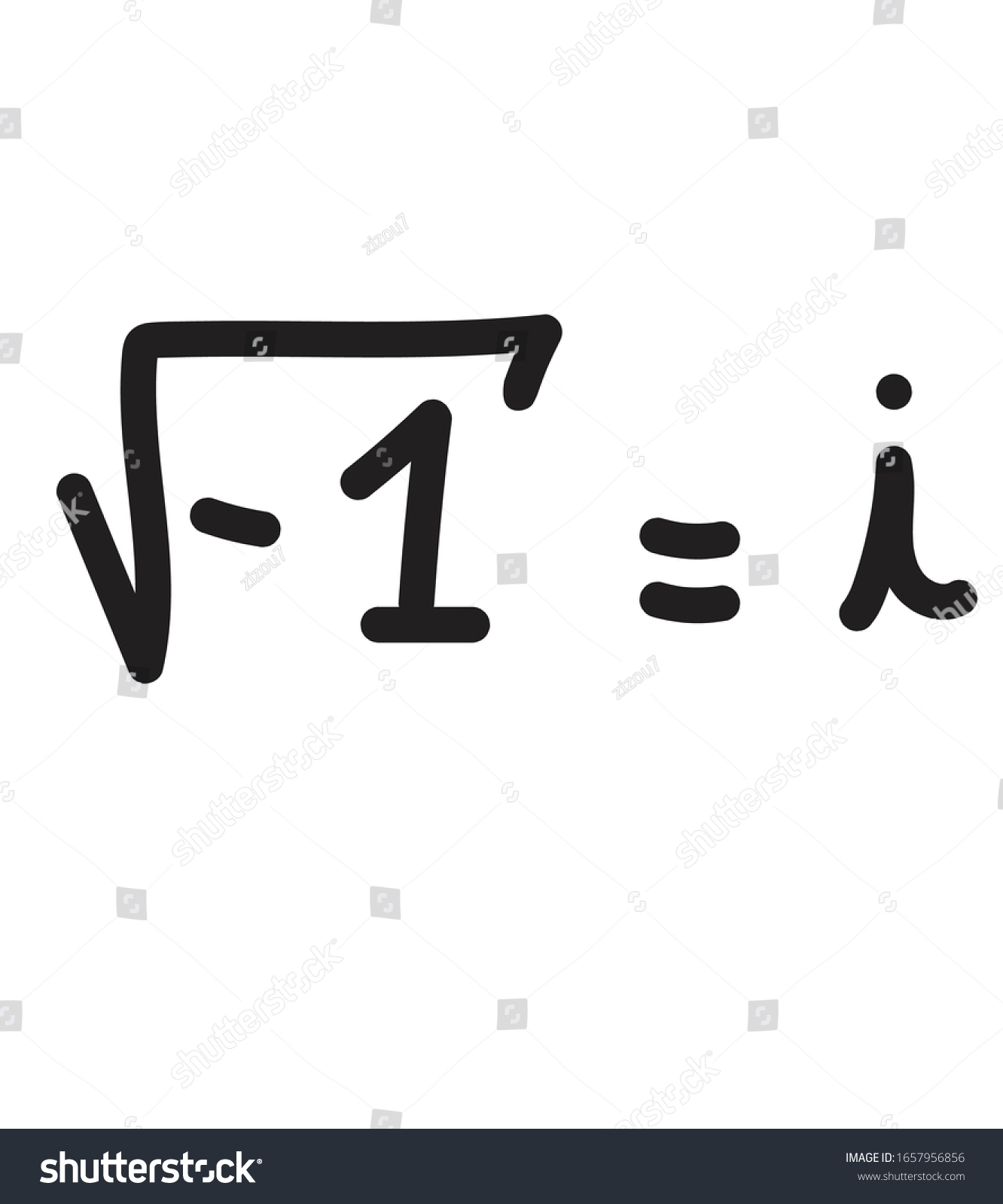 Imaginary Numbers On White Background Stock Vector (royalty Free