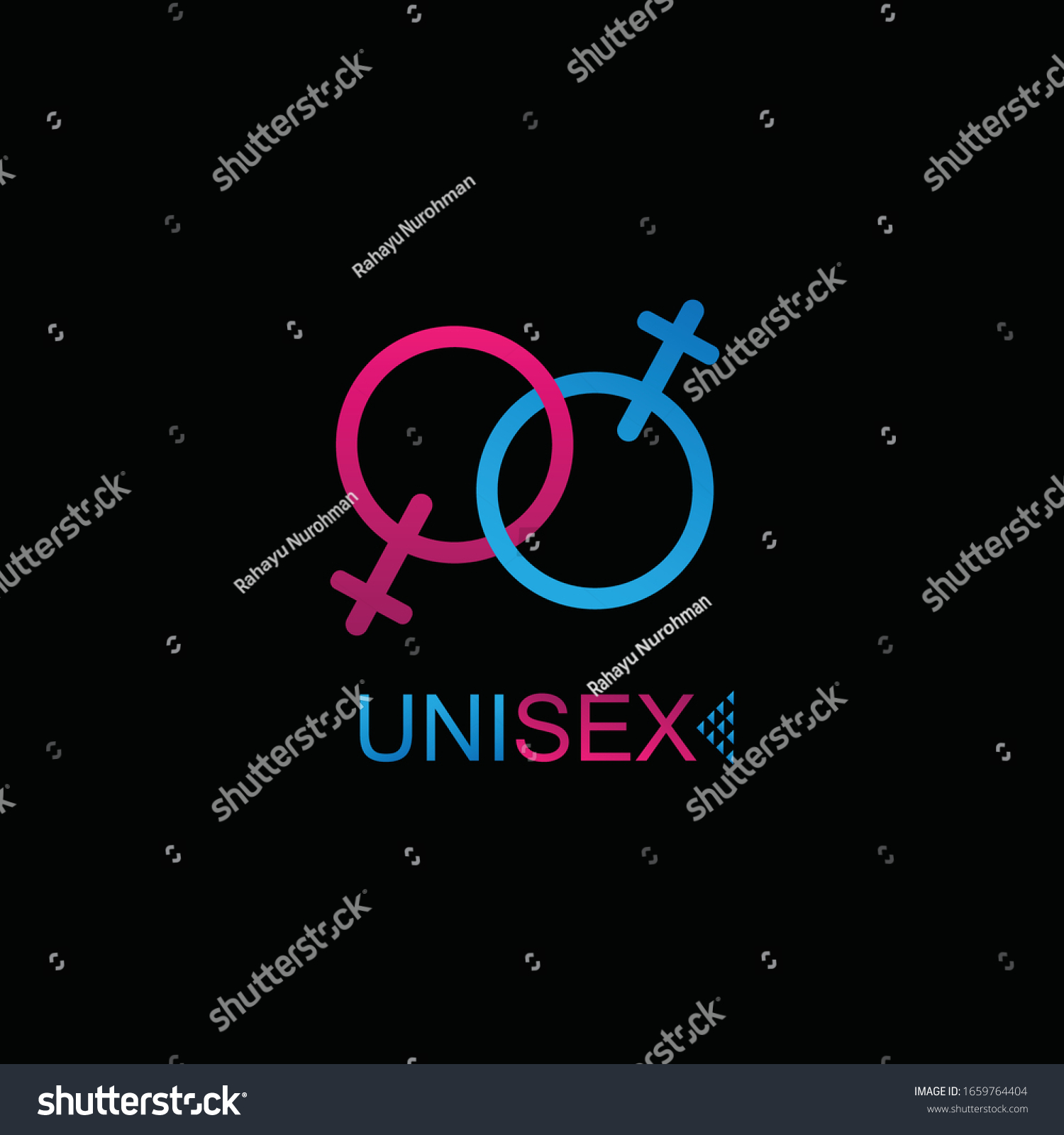 Unisex Logo Black Background Stock Vector Royalty Free 1659764404 Shutterstock