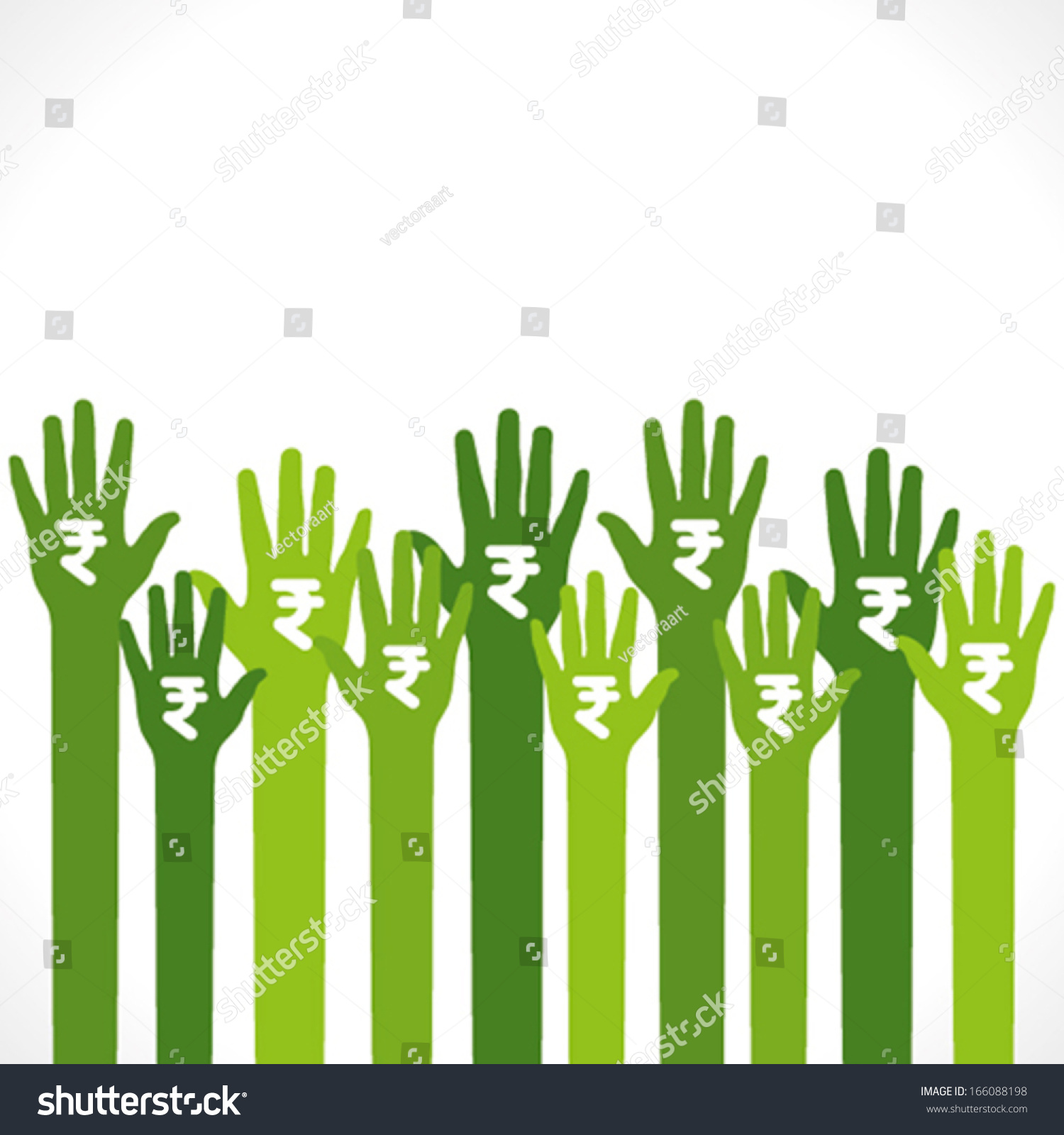 Rupee Symbol Hand Background Vector Stock Vector (Royalty Free ...