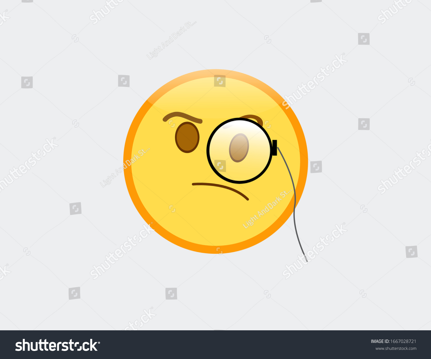 Vector Illustration Face Monocle Emoji Stock Vector Royalty Free 1667028721 Shutterstock