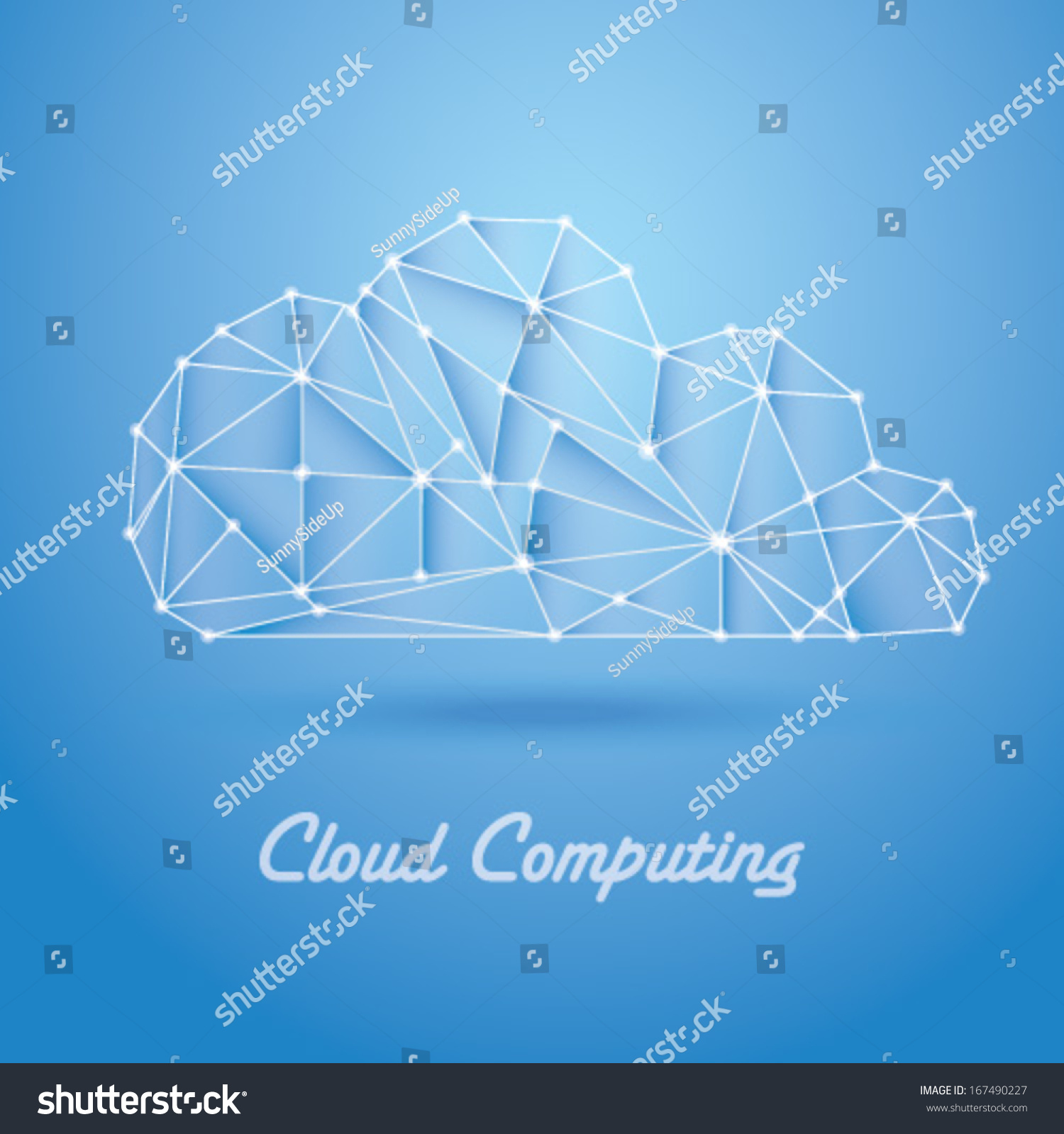 Creative Cloud Computing Background Vector Illustration Stock Vector ...