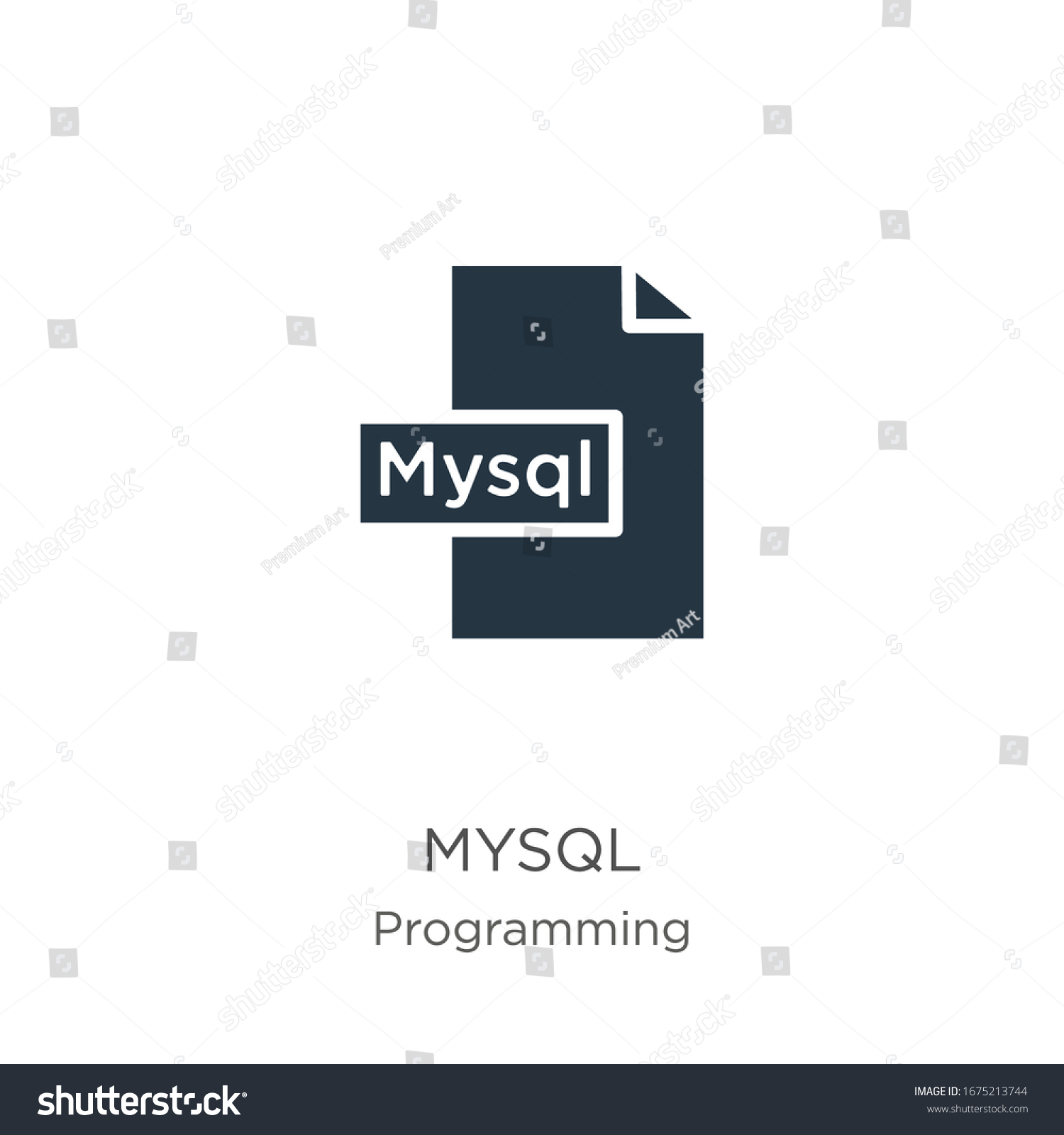Mysql Icon Vector Trendy Flat Mysql Stock Vector (Royalty Free ...