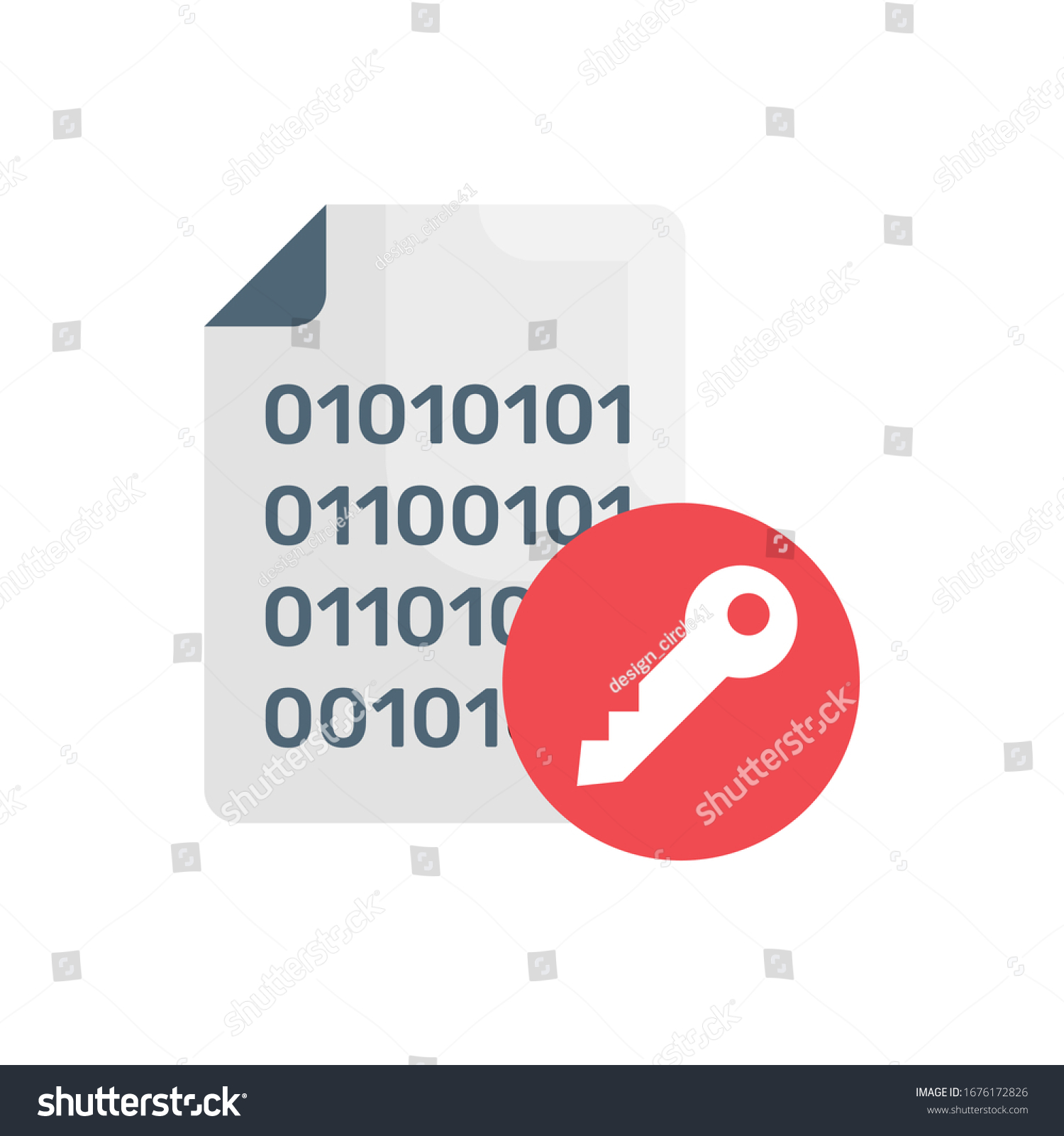 Data Encryption Vector Illustration Cloud Computing Stock Vector ...