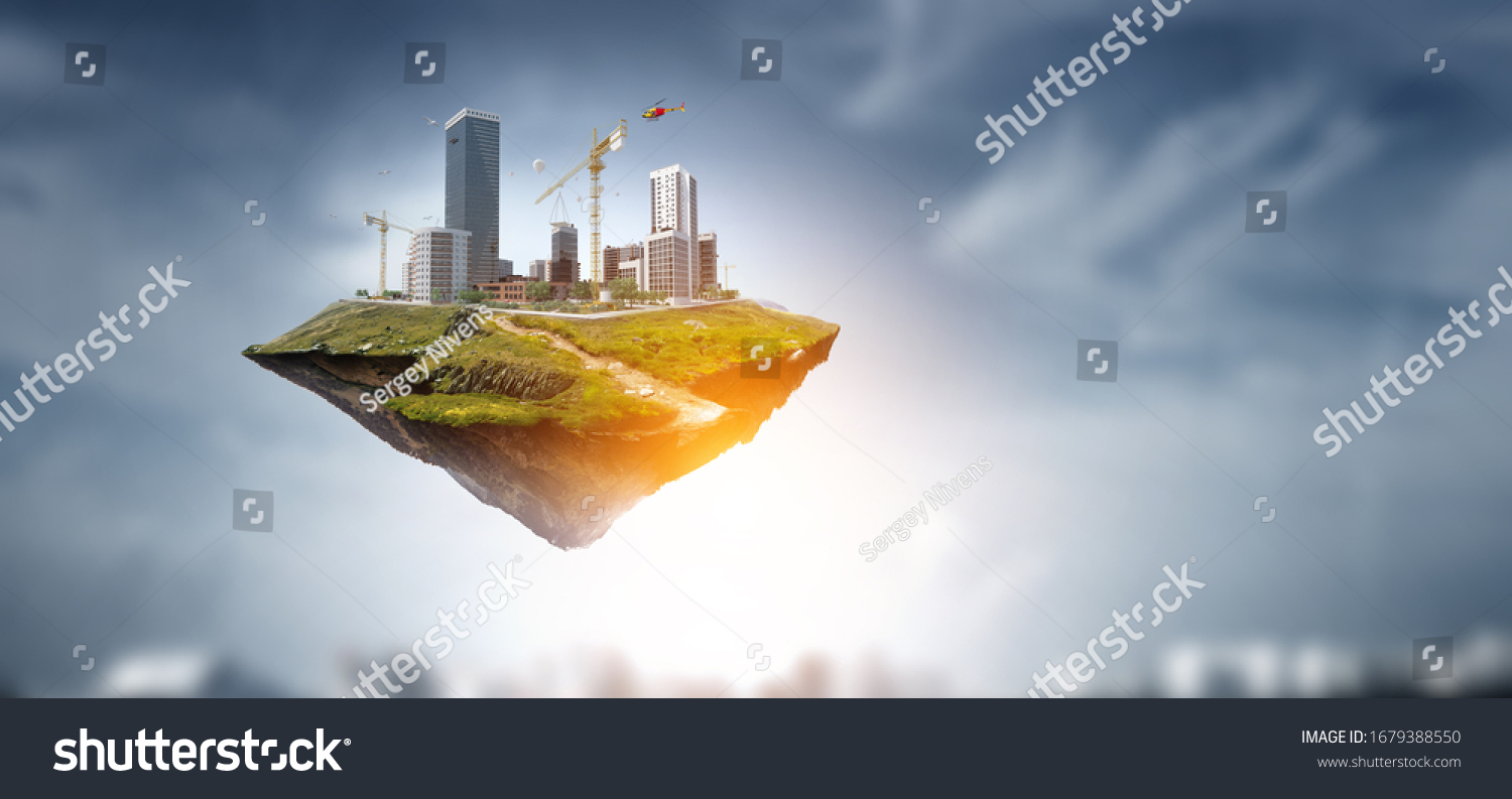 Industrial Landscape Chimneys Floating Stock Photo 1679388550 ... Industrial Landscape Chimneys Floating Stock Photo 1679388550 ...