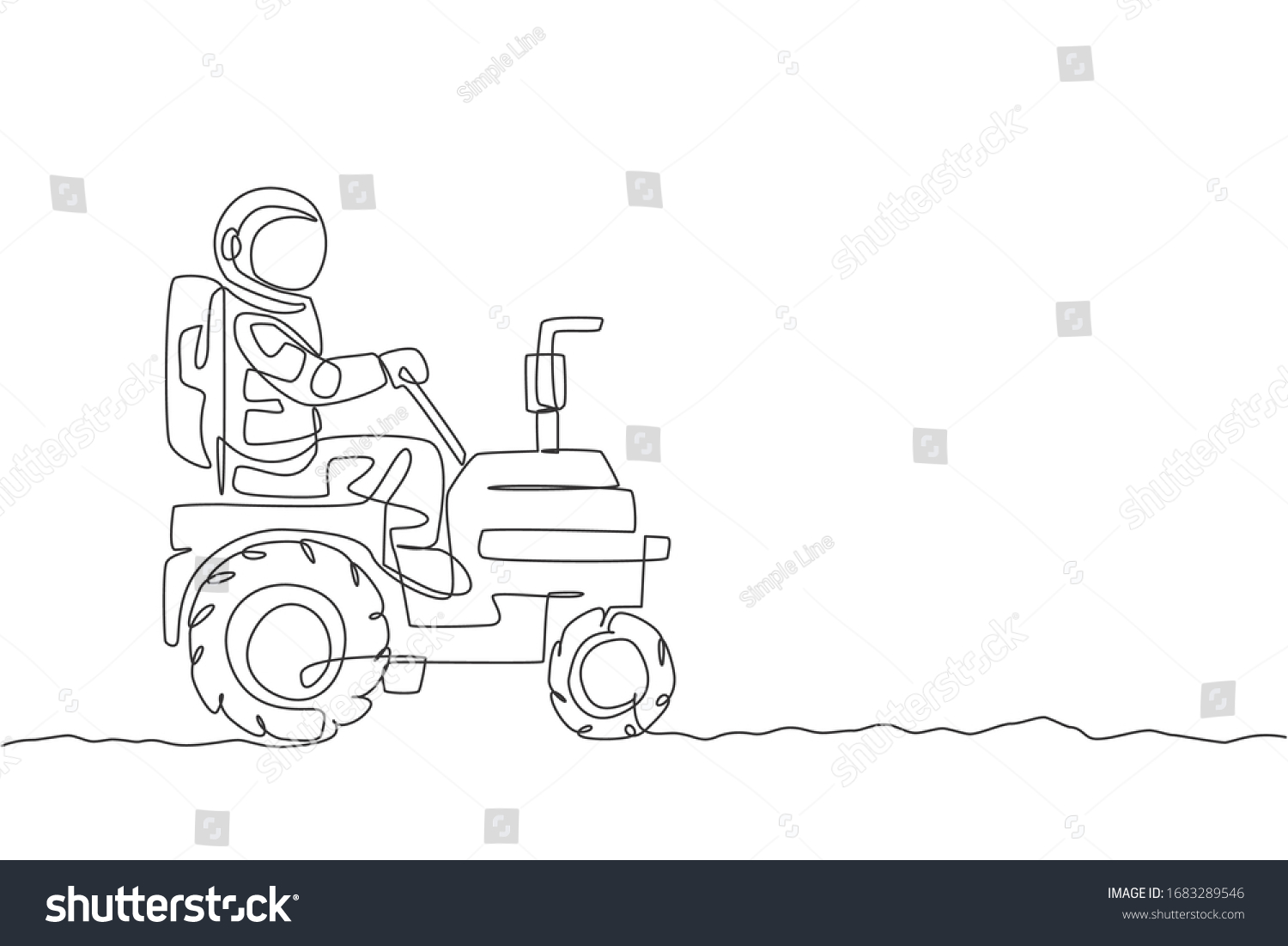 Single Continuous Line Drawing Cosmonaut Riding Stock Vector (Royalty ... Single Continuous Line Drawing Cosmonaut Riding Stock Vector (Royalty ...