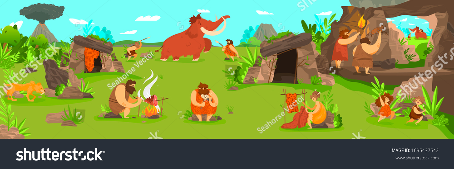 872 Prehistoric Hunt Fire Stock Vectors, Images & Vector Art | Shutterstock