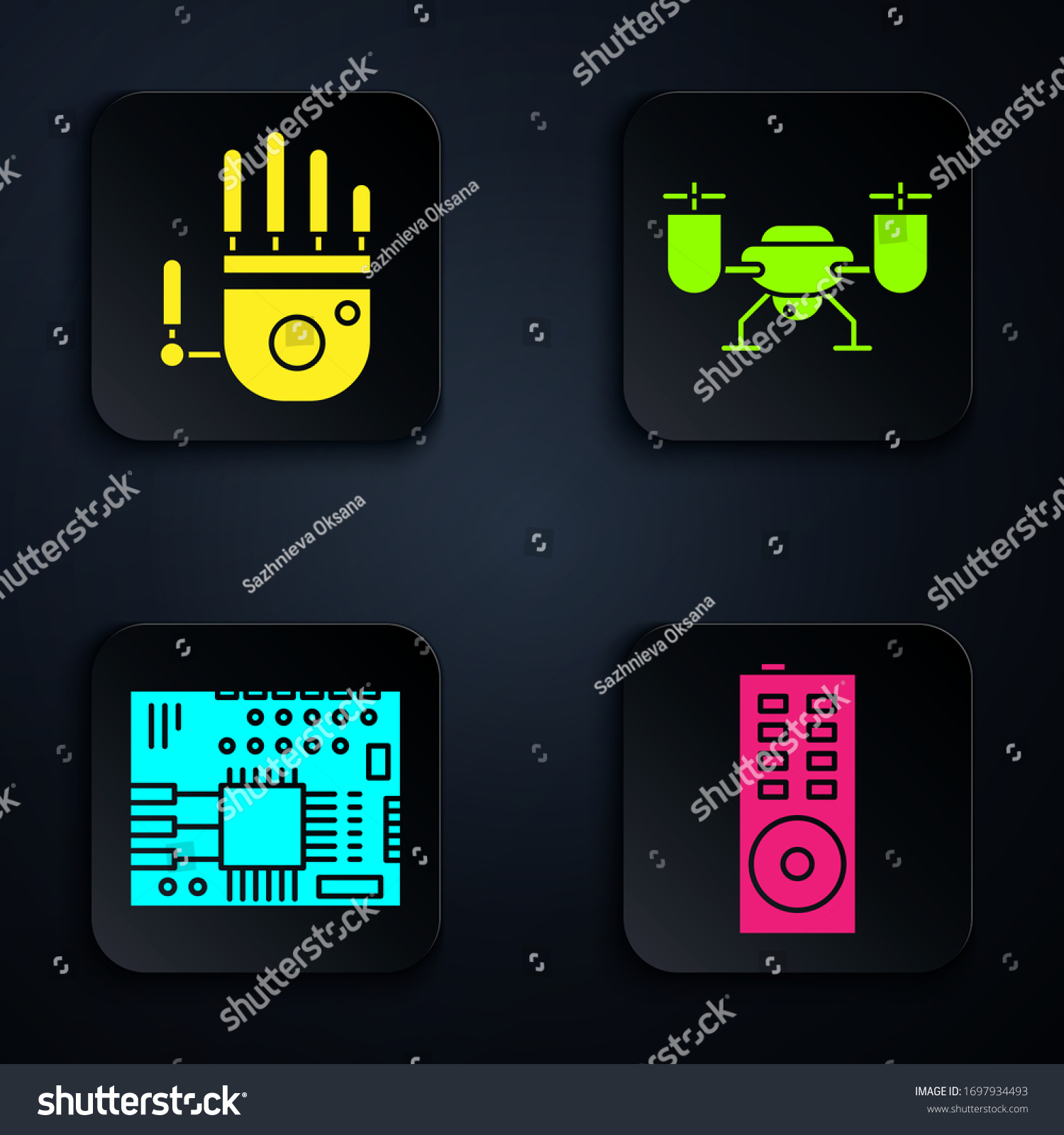 Set Remote Control Mechanical Robot Hand: เวกเตอร์สต็อก (ปลอดค่า ... Set Remote Control Mechanical Robot Hand: เวกเตอร์สต็อก (ปลอดค่า ...