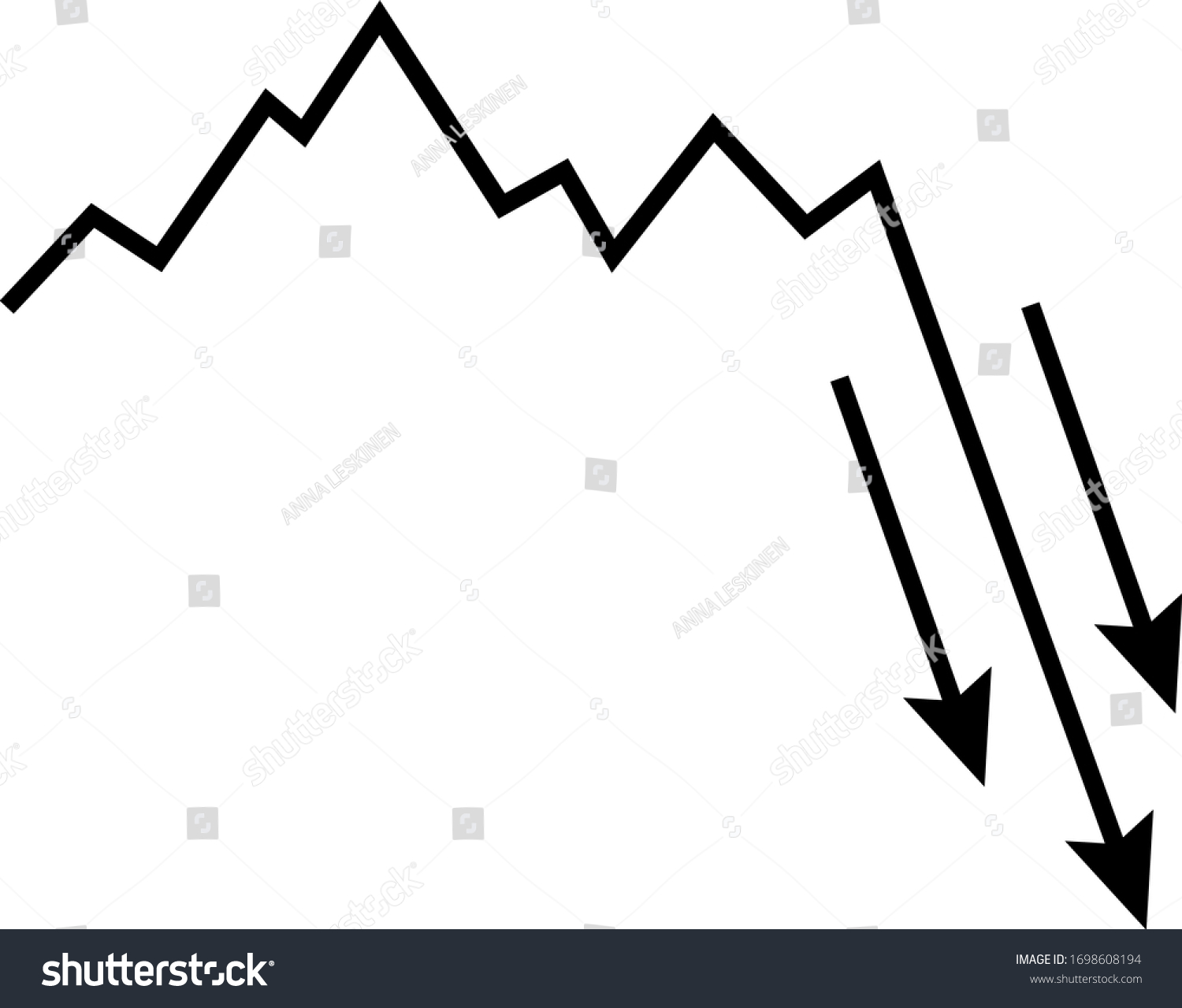 Sharp Decline Schedule Chart Decrease Arrow Stock Vector (Royalty Free) 1698608194 | Shutterstock