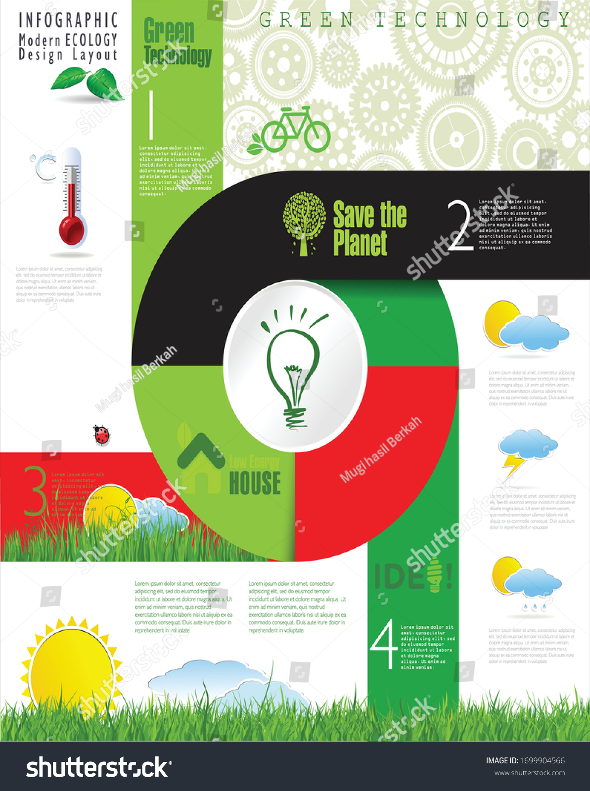 Modern Ecology Infographics Green Template Vector Stock Vector (Royalty ... Modern Ecology Infographics Green Template Vector Stock Vector (Royalty ...
