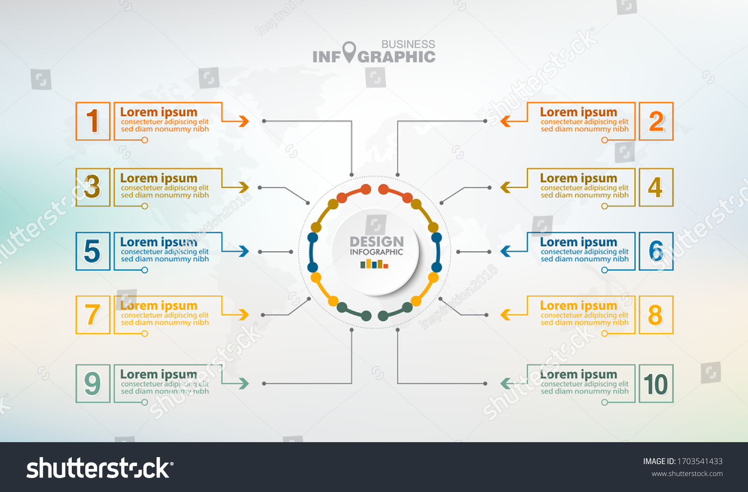 Infographics Business Data Elements Visualization Abstract Stock Vector ...