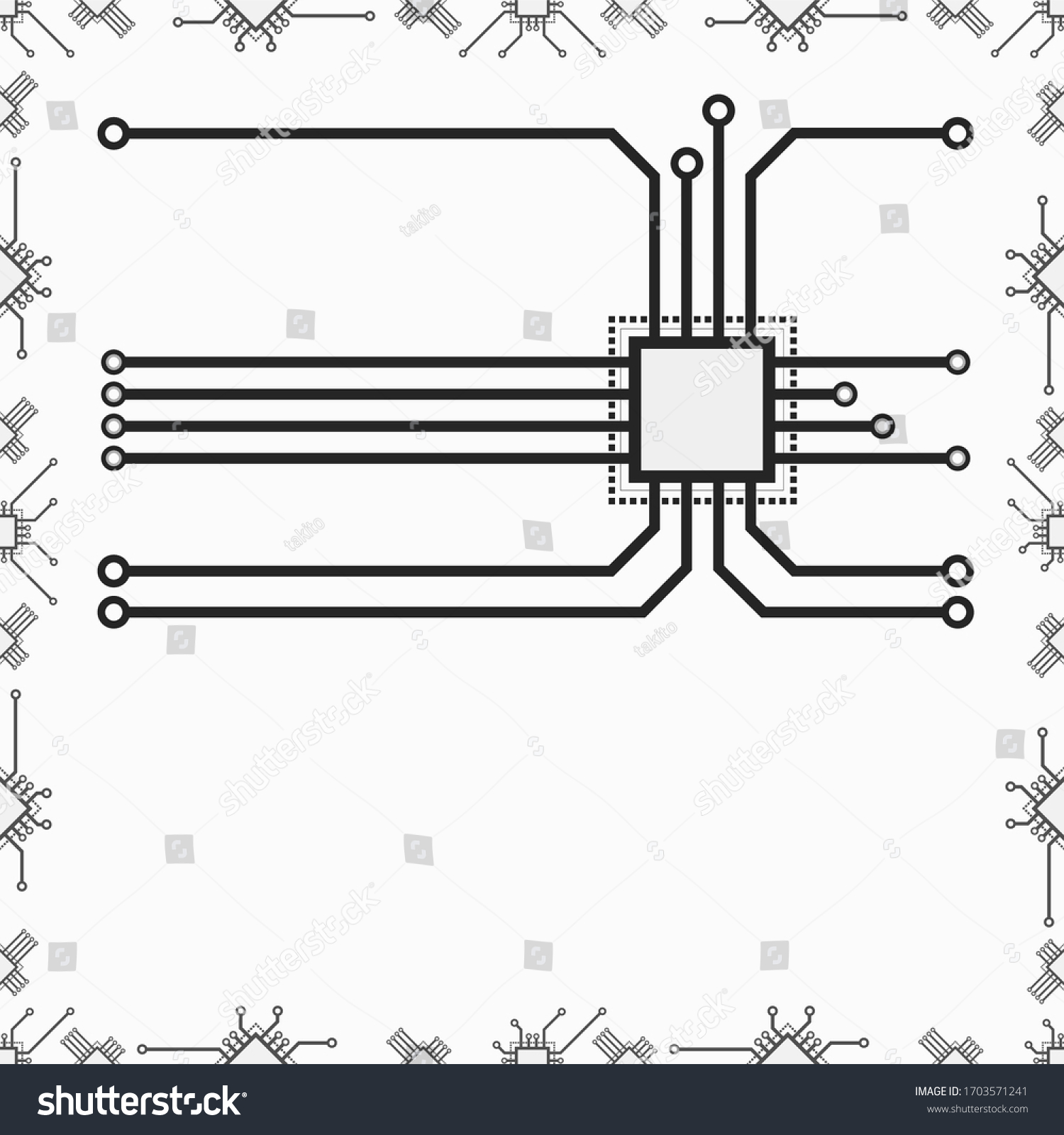 Vector 2d Concept Cpu Seamless Vector Stock Vector (Royalty Free ...