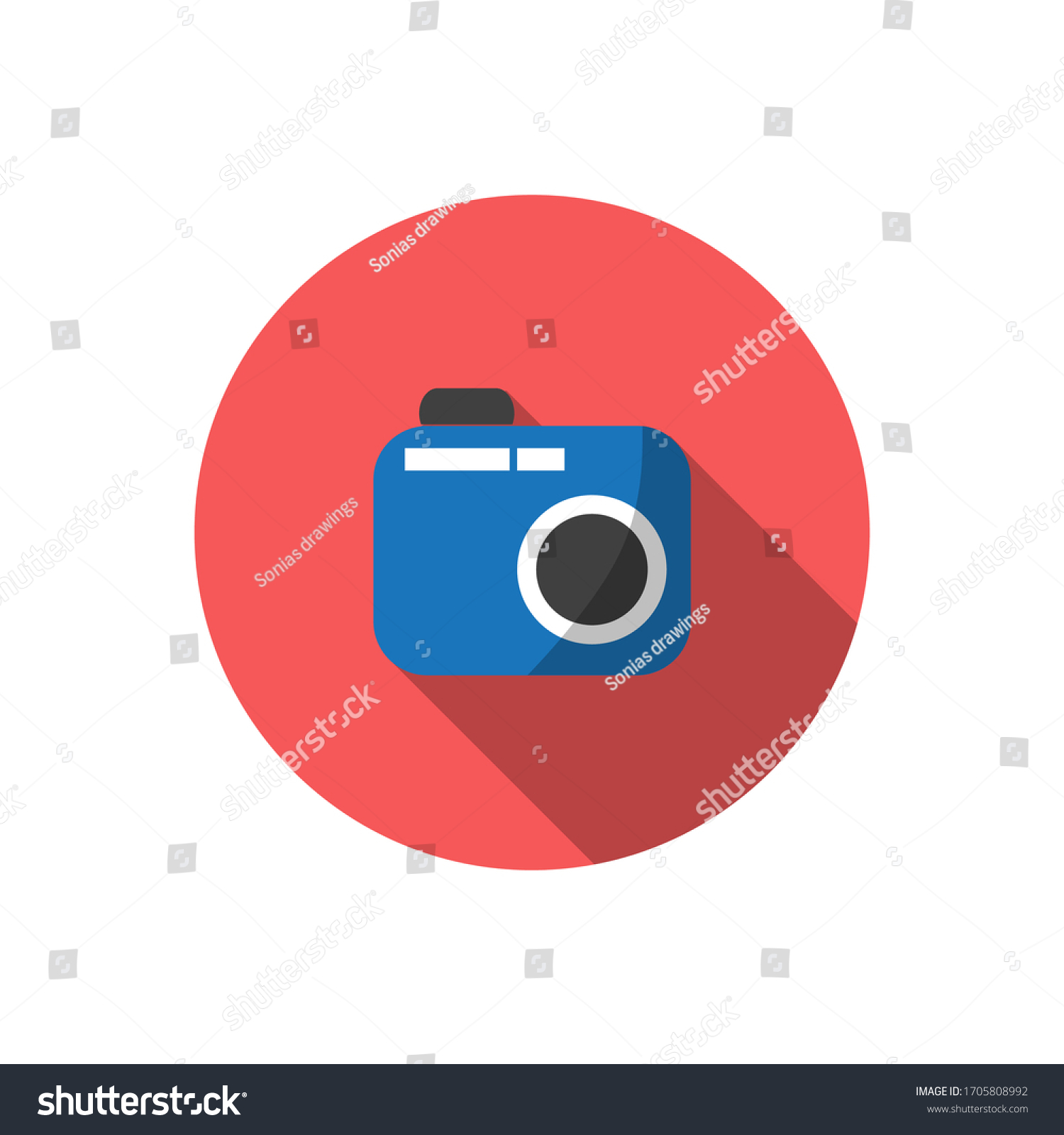 Basic Camera Icon Button Icon Stock Vector (Royalty Free) 1705808992 ...