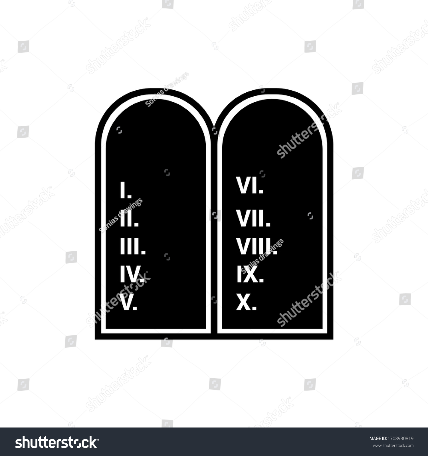 Commandments Icons Religion Solid Basic Icon Stock Vector (Royalty Free) 1708930819 | Shutterstock