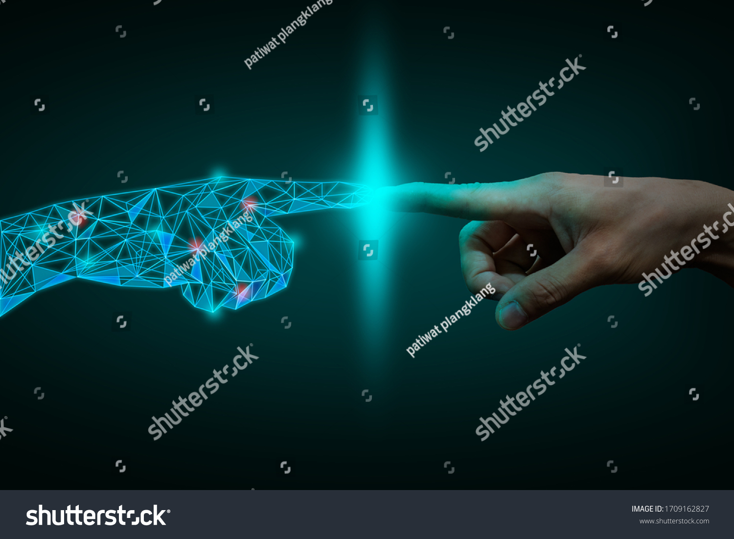 Human Hand Touching Digital Hand Digital Stock Photo 1709162827 ... Human Hand Touching Digital Hand Digital Stock Photo 1709162827 ...
