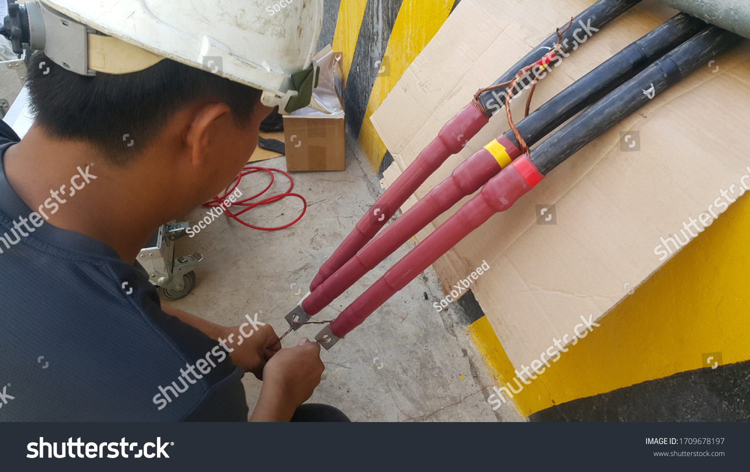 Testing Insulators Measure Insulation Resistance Between Stock Photo ... Testing Insulators Measure Insulation Resistance Between Stock Photo ...