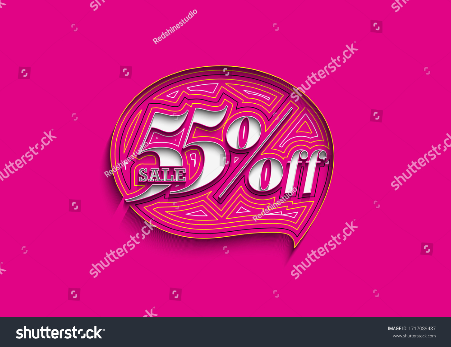 55 Off Sale Discount Banner Discount Stock Vector Royalty Free