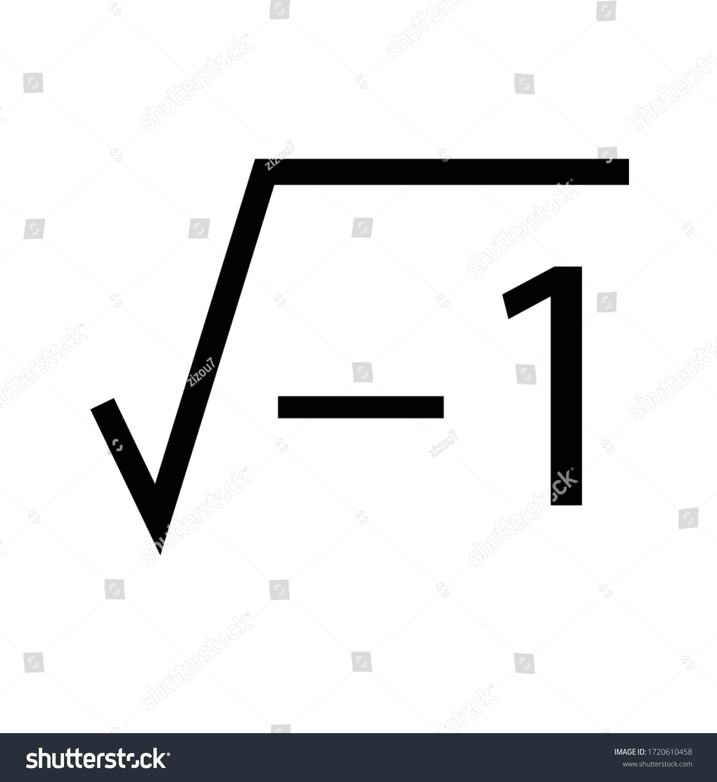 Imaginary Number On White Background Stock Vector (royalty Free