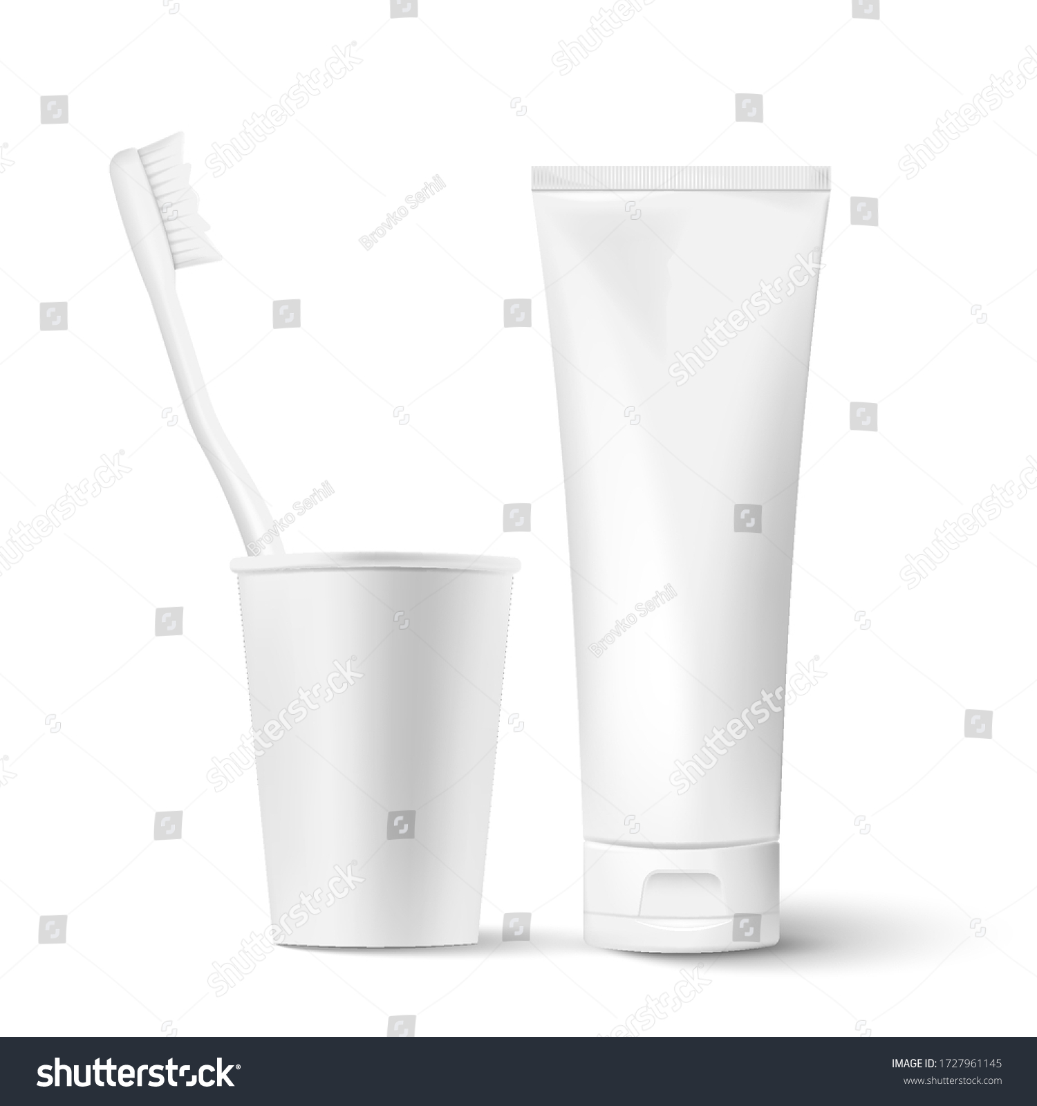 Realistic Pair Toothbrushes Glass Tube Toothpaste Stock Vector (Royalty ... Realistic Pair Toothbrushes Glass Tube Toothpaste Stock Vector (Royalty ...