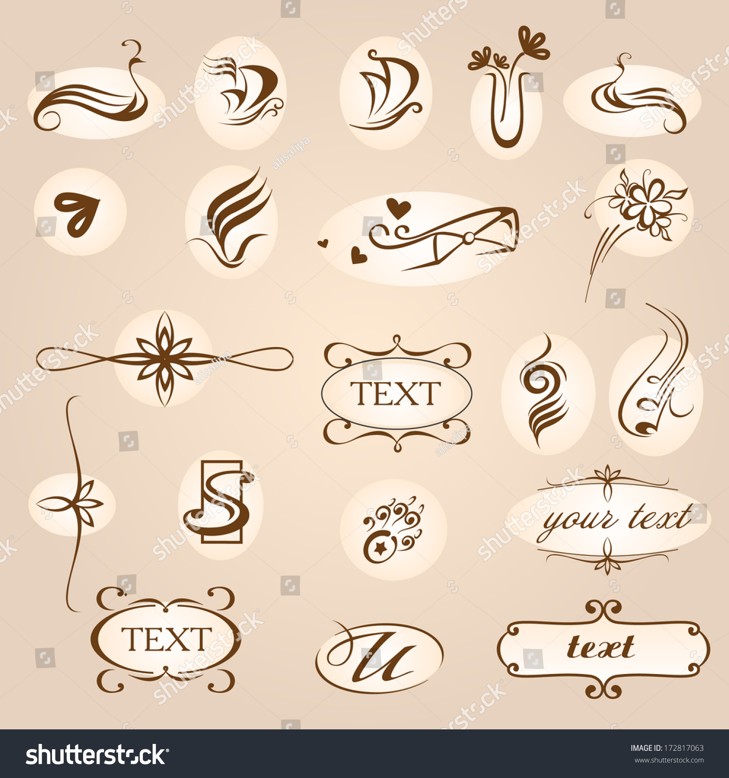 Design Elements Vector Stock Vector (Royalty Free) 172817063 | Shutterstock