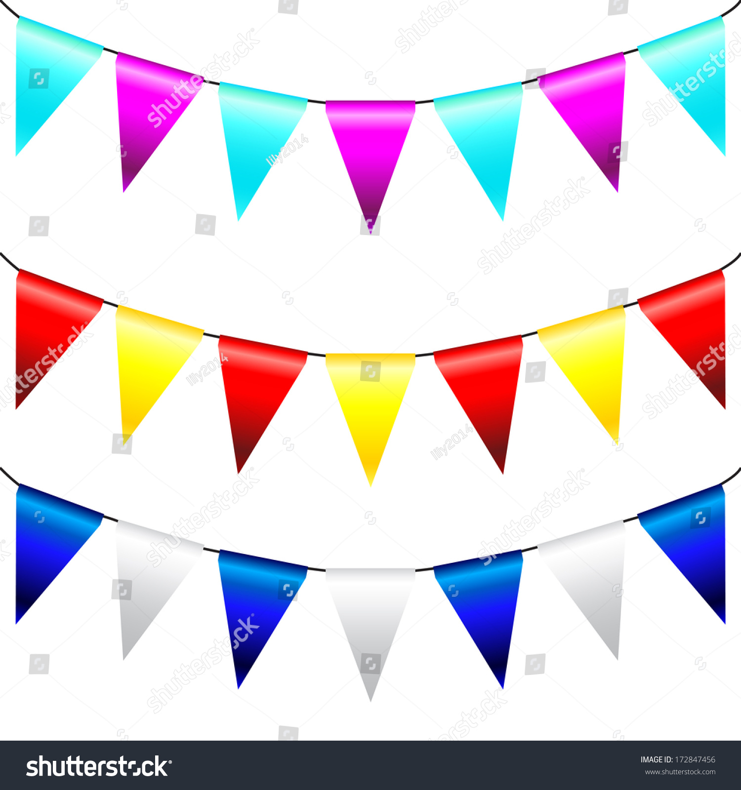 Multi Colored Triangular Flags Vector Stock Vector (Royalty Free ...