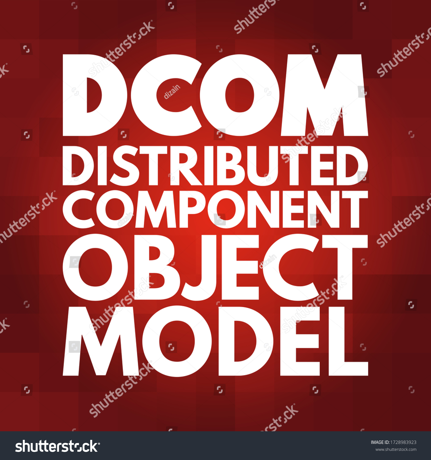 Dcom Distributed Component Object Model Technology Stock Vector Royalty Free 1728983923