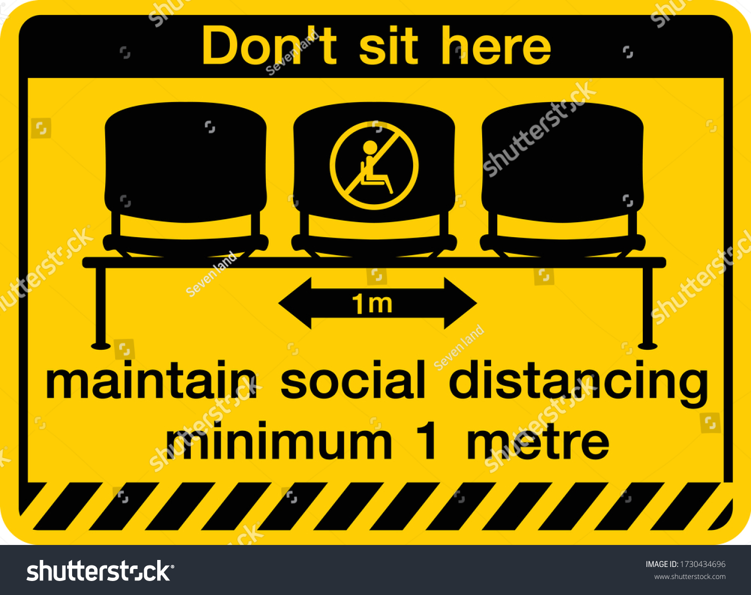 Please Do Not Sit Here Prevent Stock Vector Royalty Free 1730434696 Shutterstock