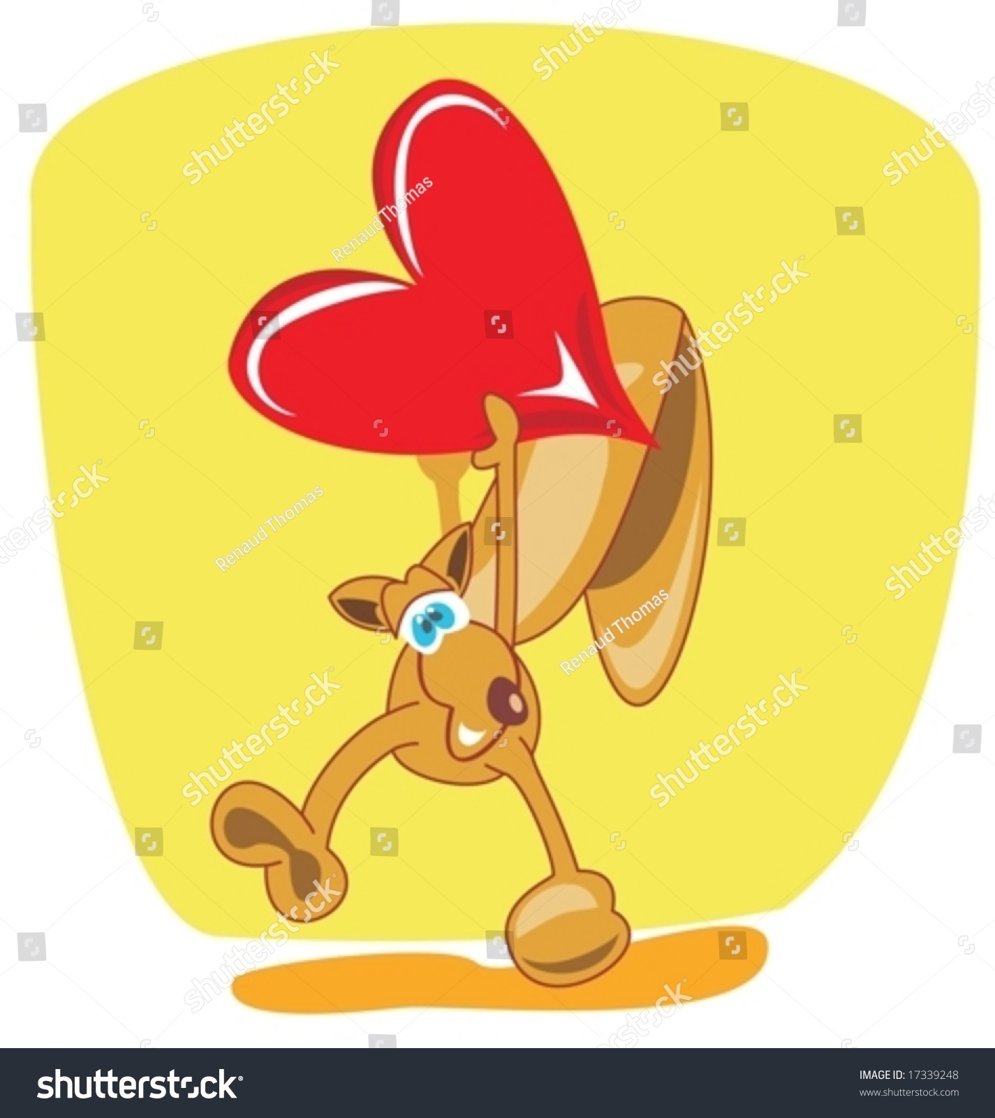 Vector Squirrel Carrying Heart Over His Stock Vector Royalty Free 17339248 Shutterstock