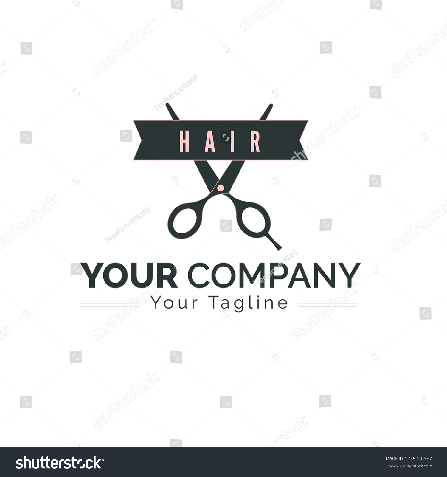 Hair Cuting Logohair Cuting Logo Vectorsymbol Stock Vector Royalty